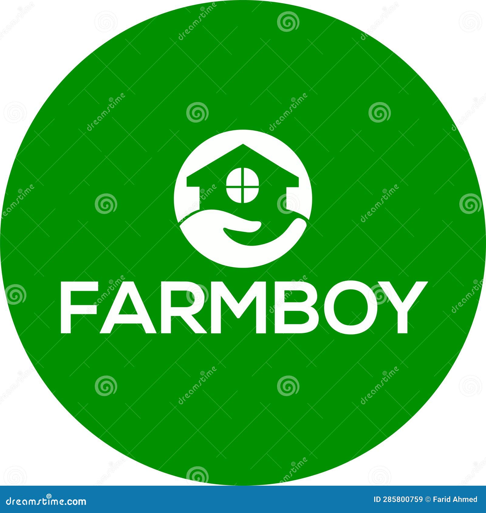 Farmboy 3d Word With A Green Leaf And Pink Color Logo Vector ...