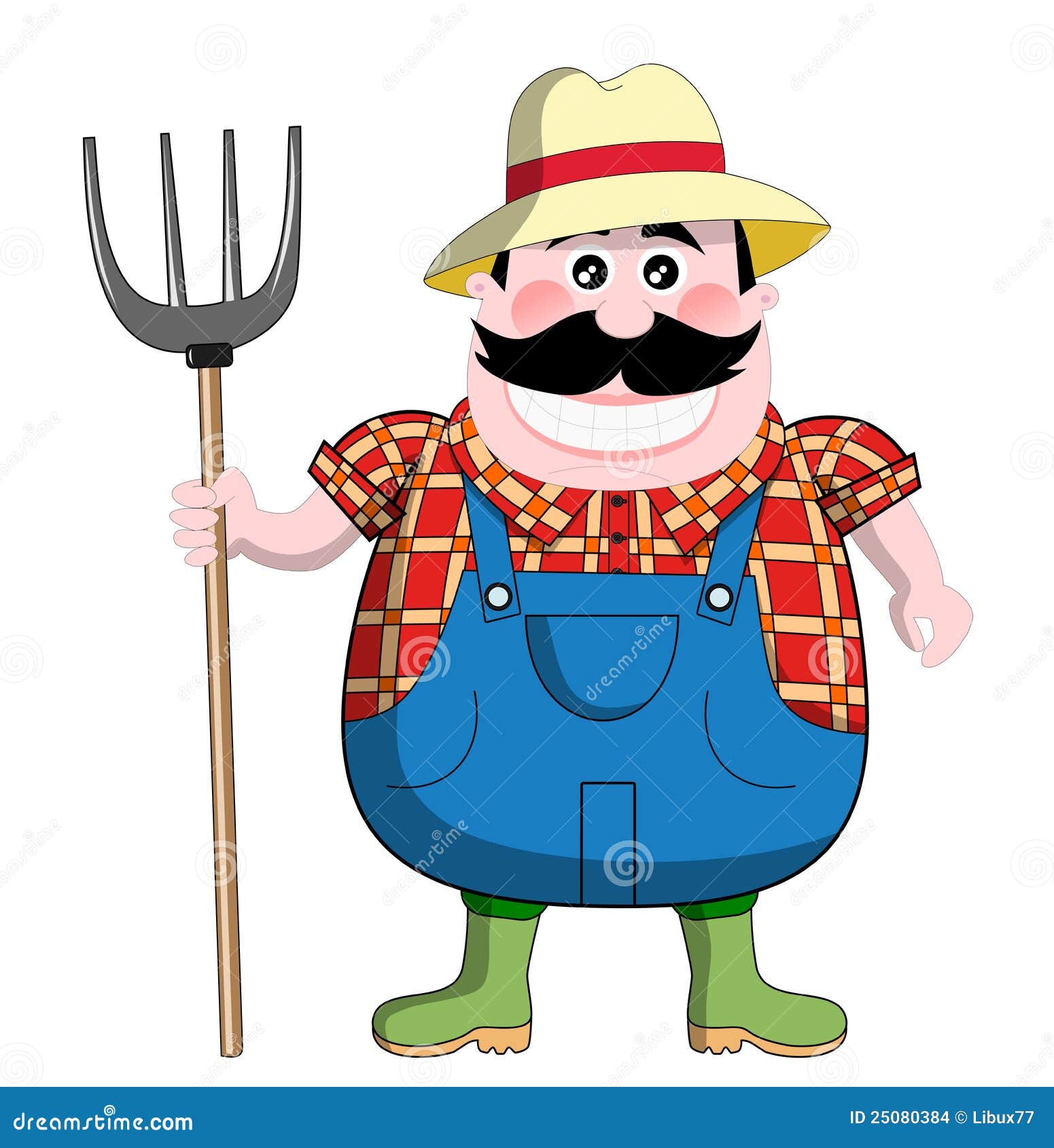Farmer stock illustration. Illustration of cartoon, amusing - 25080384