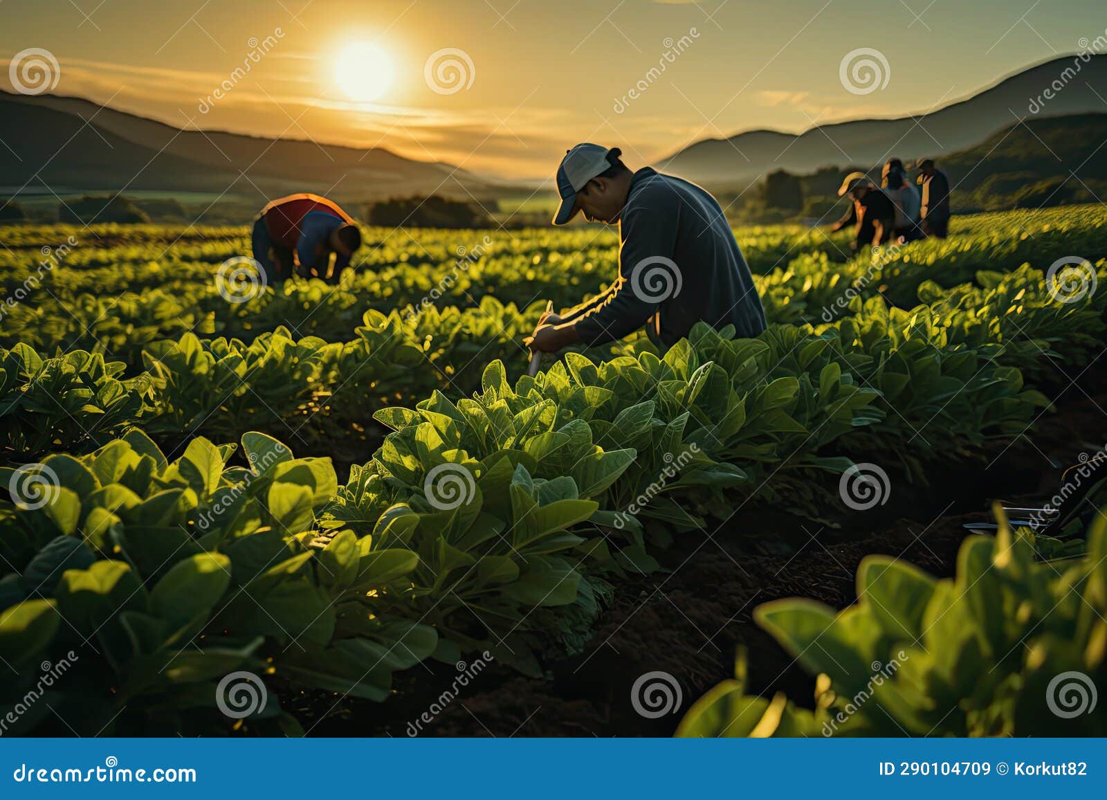 Farmer and Agronomist at Work Stock Illustration - Illustration of ...