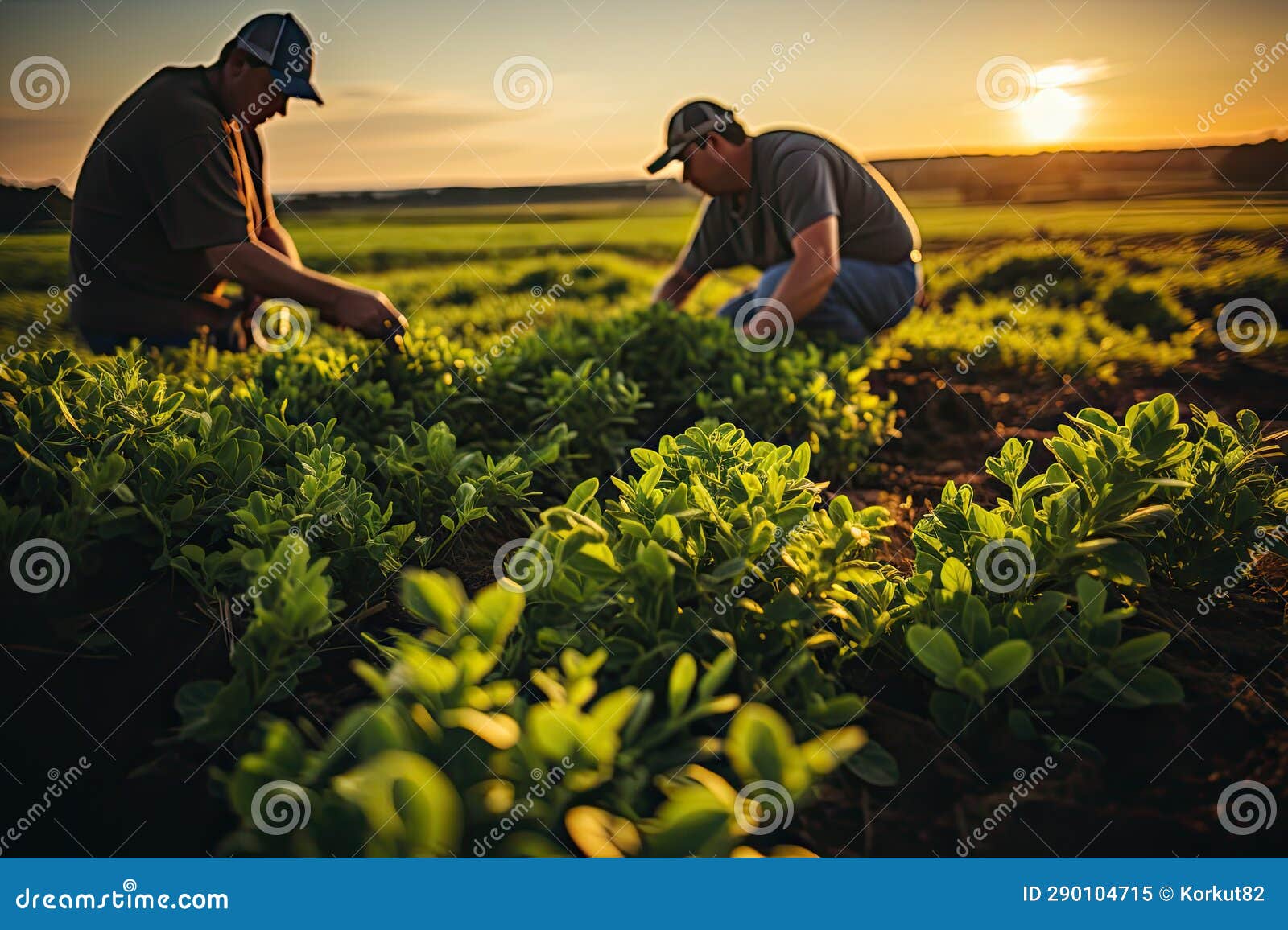 Farmer and Agronomist at Work Stock Illustration - Illustration of ...