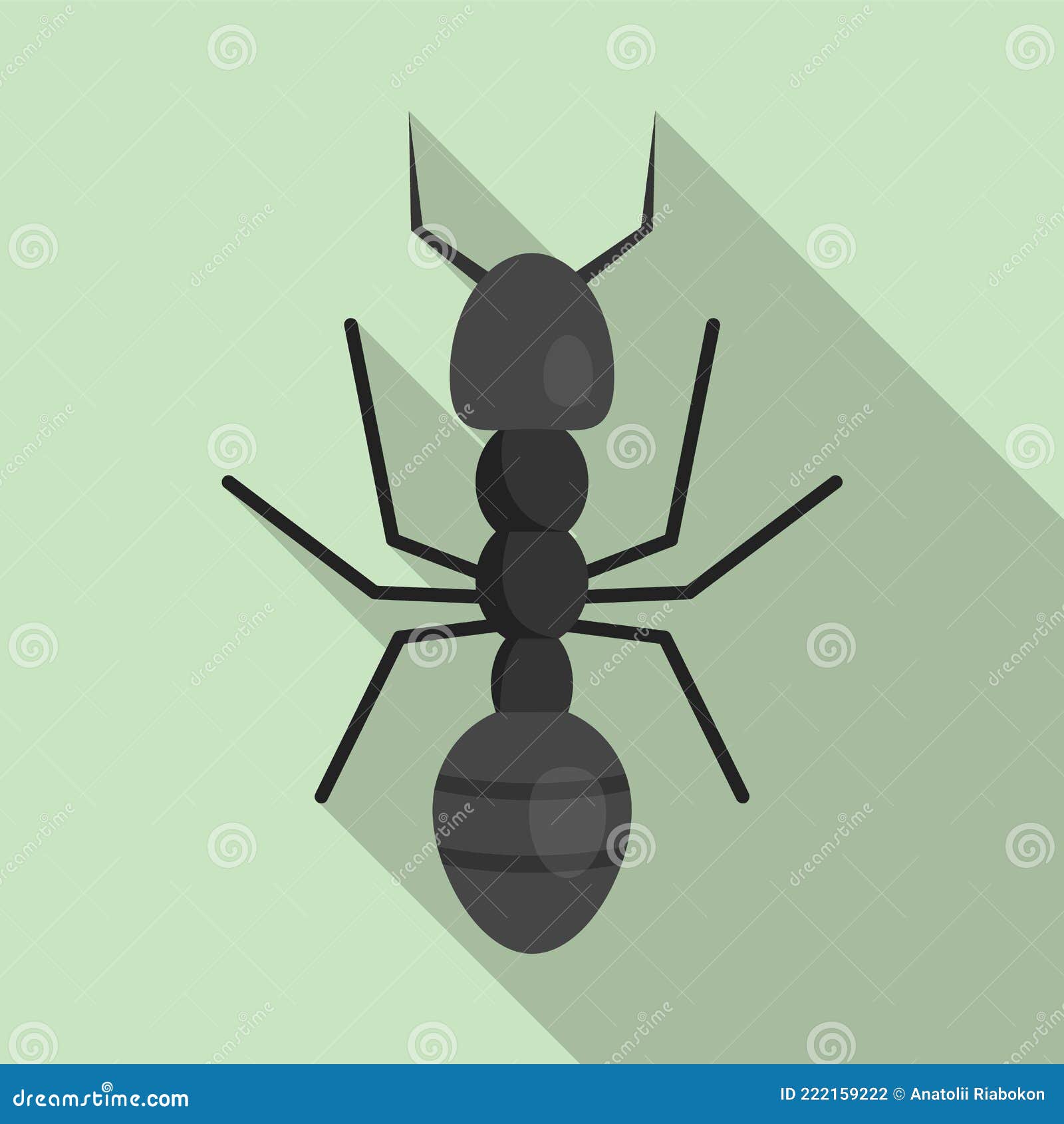 Farmer Ant Icon, Flat Style Stock Vector - Illustration of queen ...