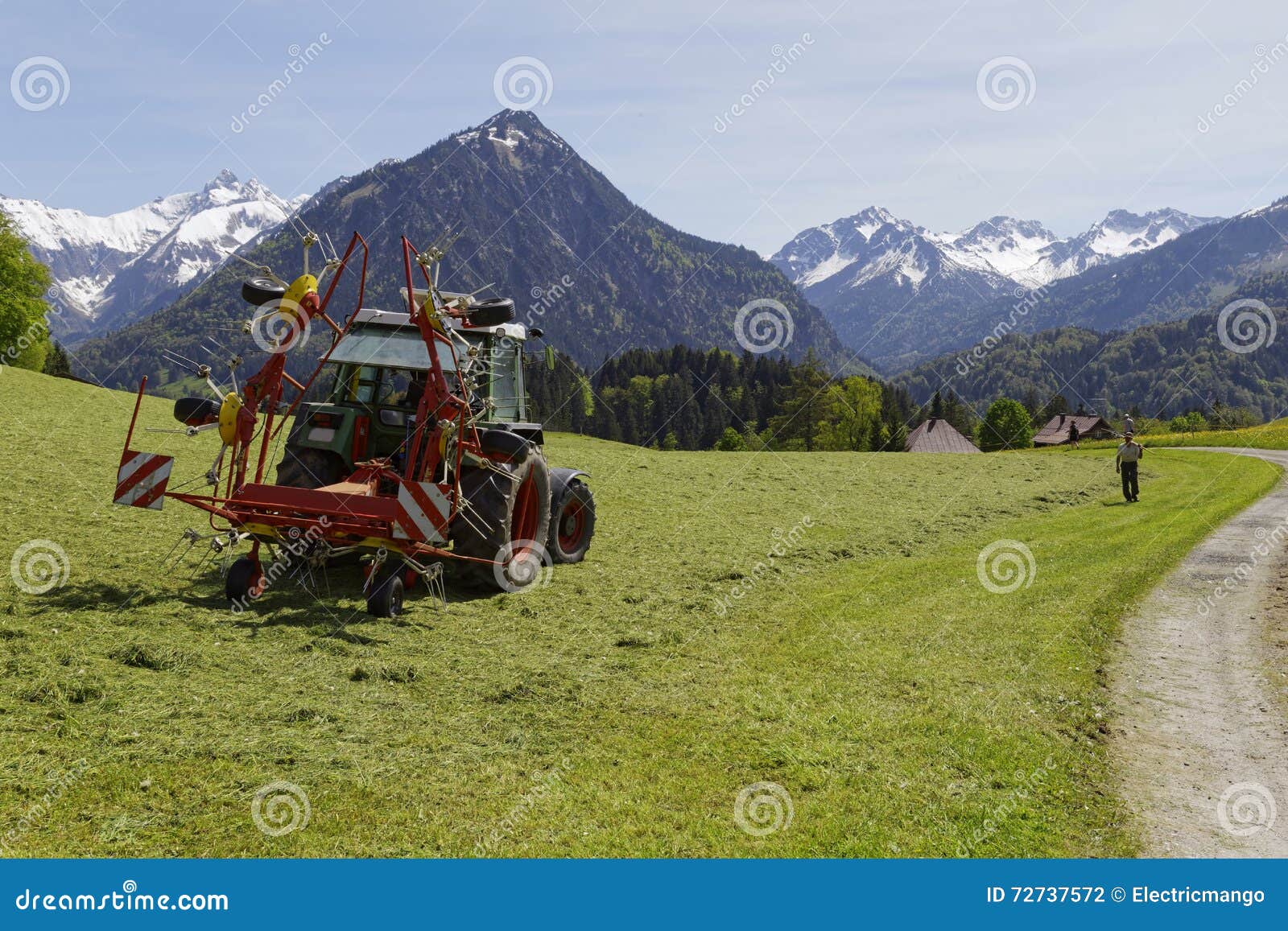 Farmer in the Austrian Alps Stock Photo - Image of forest, barn: 72737572