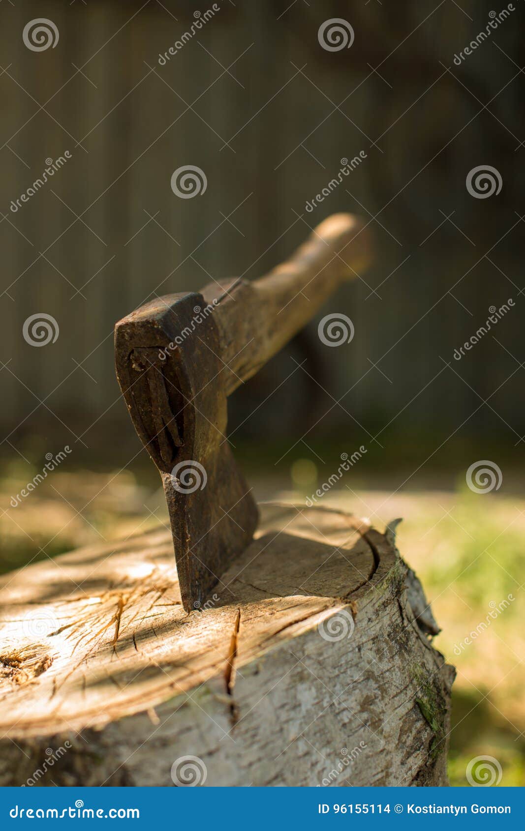 Farmer axe stock photo. Image of farm, wood, steel, detail - 96155114