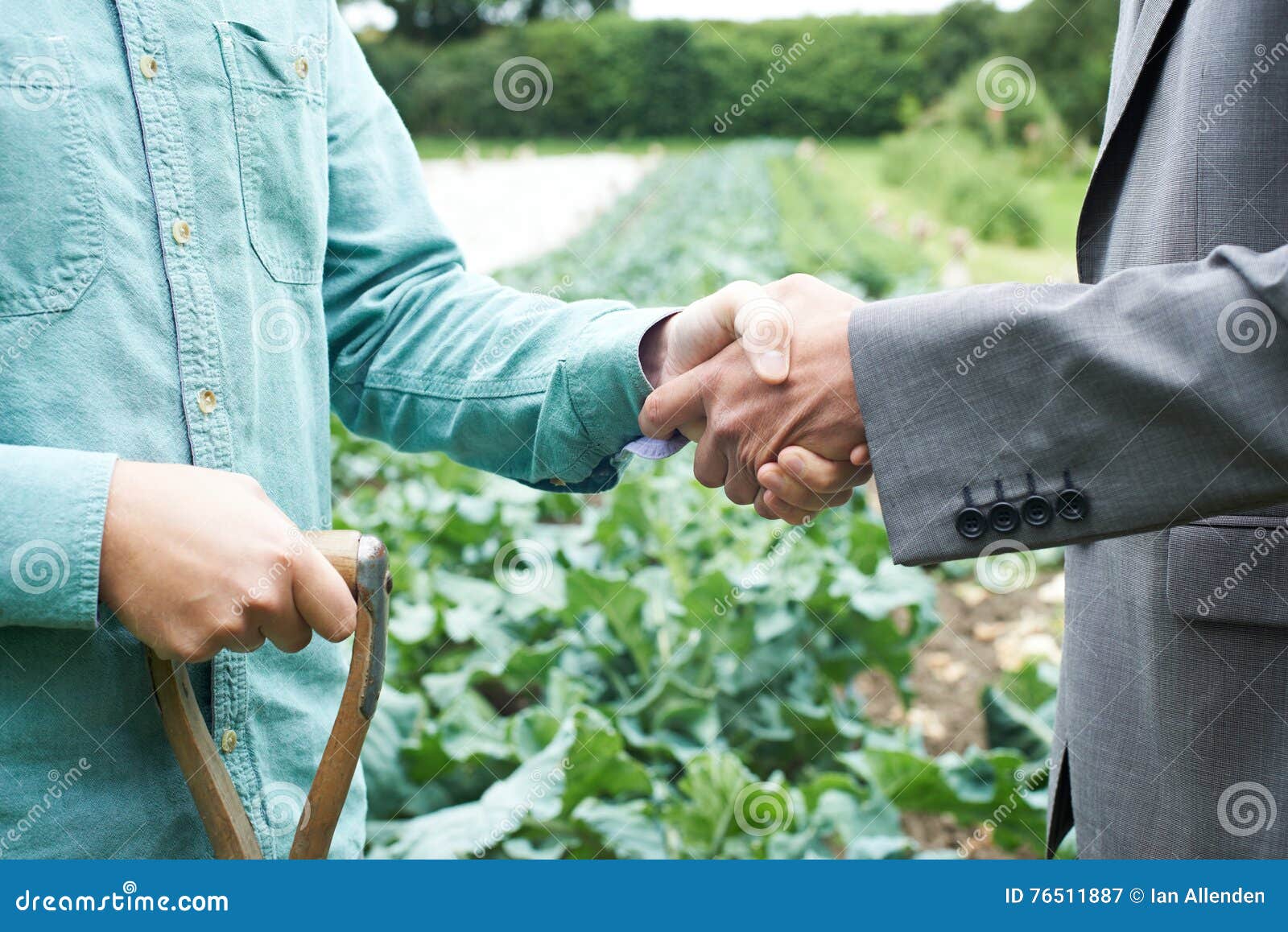 Farmer and Businessman Shaking Hands Stock Image - Image of cooperation ...