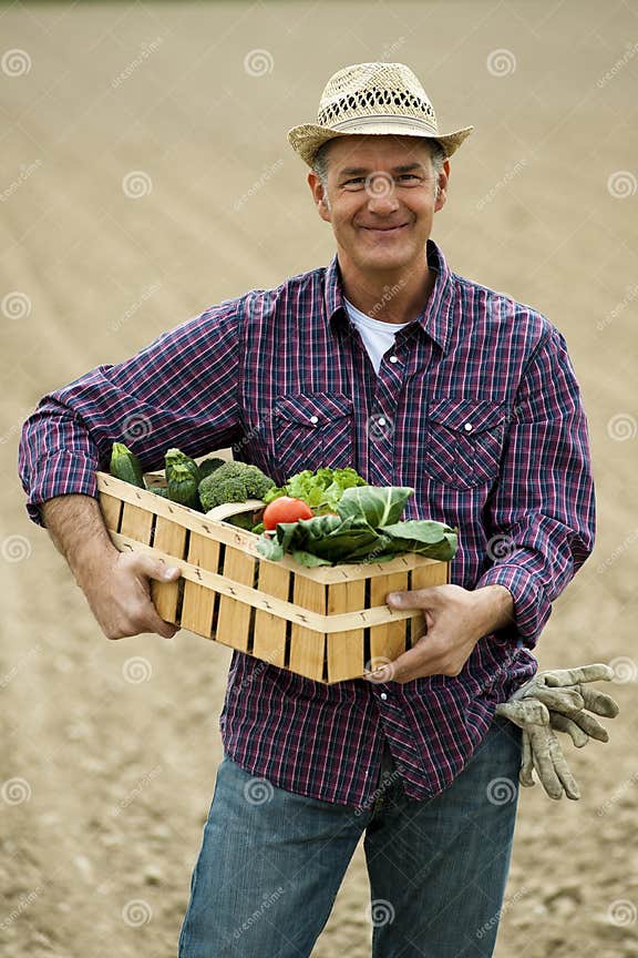 Farmer carrying vegetables stock image. Image of green - 22129945