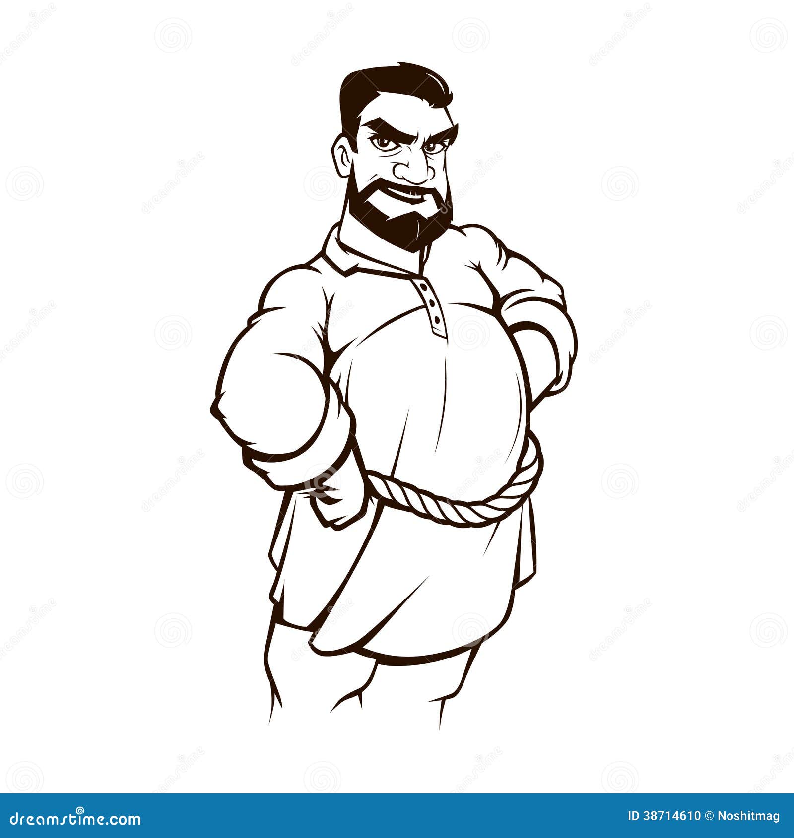 Farmer Cartoon Shape Work In Paddy Field | CartoonDealer.com #128663991