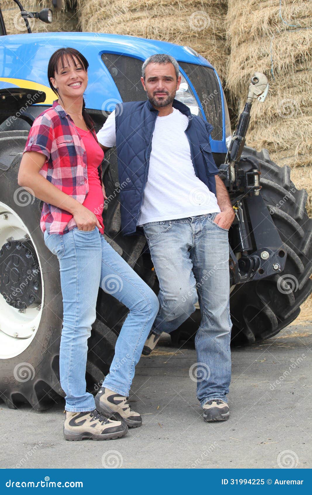 Farmer couple stock image. Image of moustache, farm, stacks - 31994225