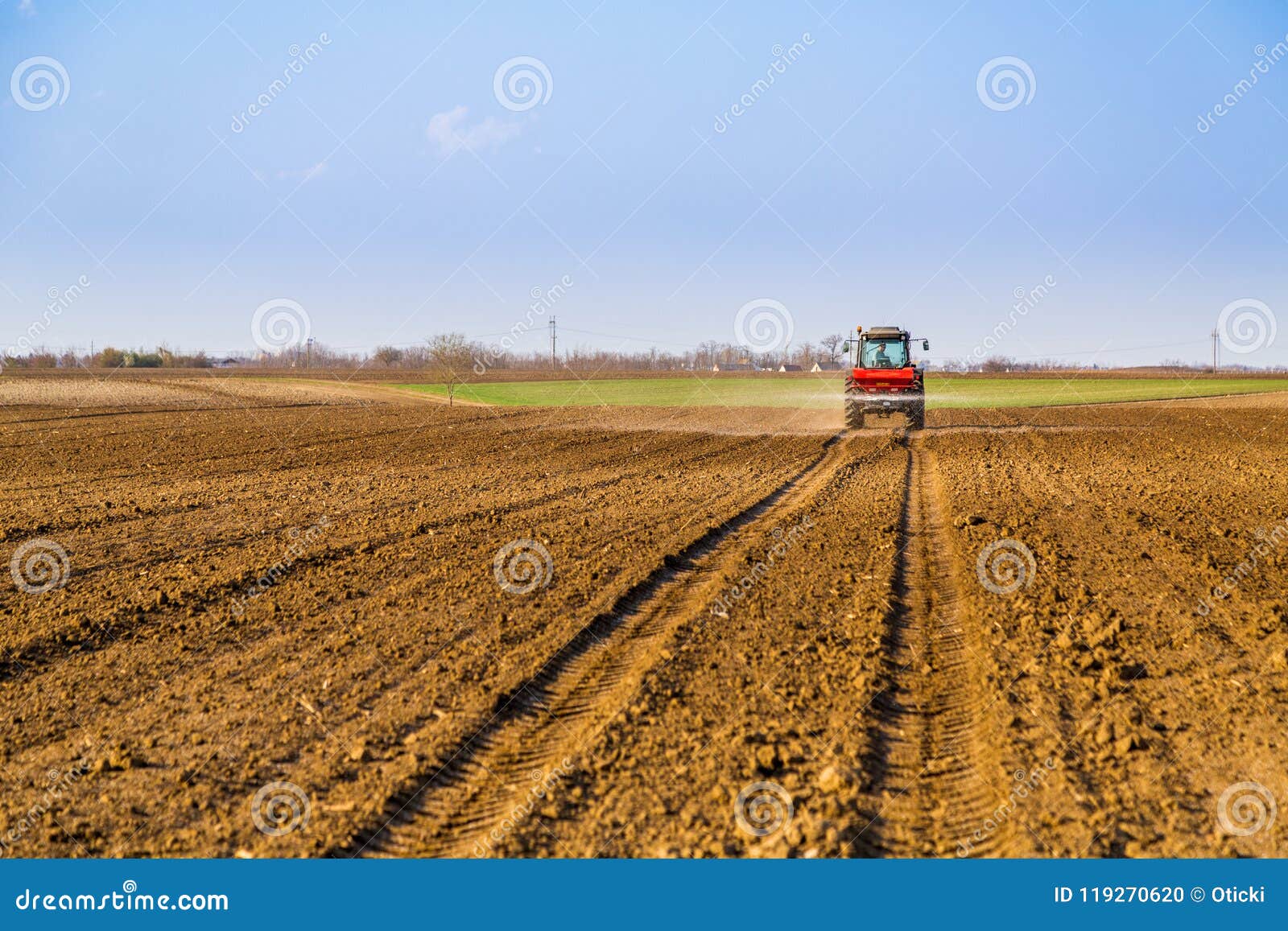 Farmer Fertilizing Arable Land Stock Photo - Image of nurturing ...