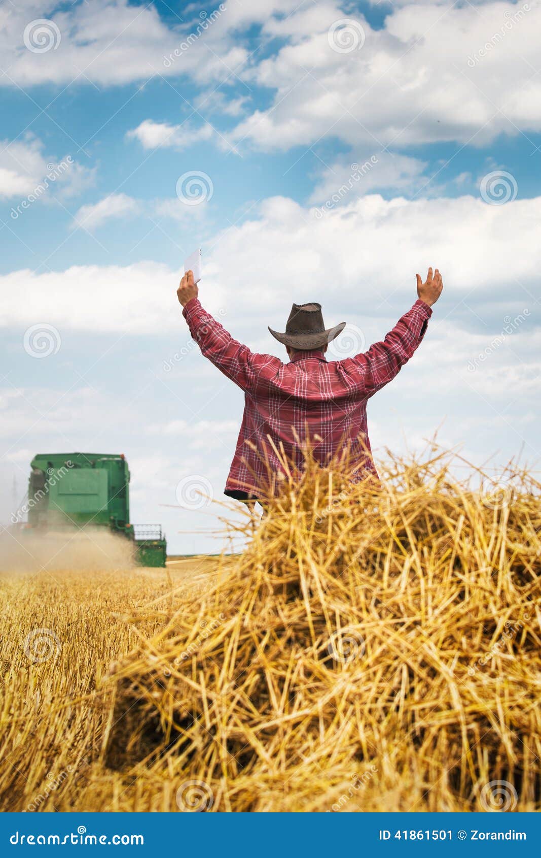 Farmer in field stock image. Image of food, agriculture - 41861501