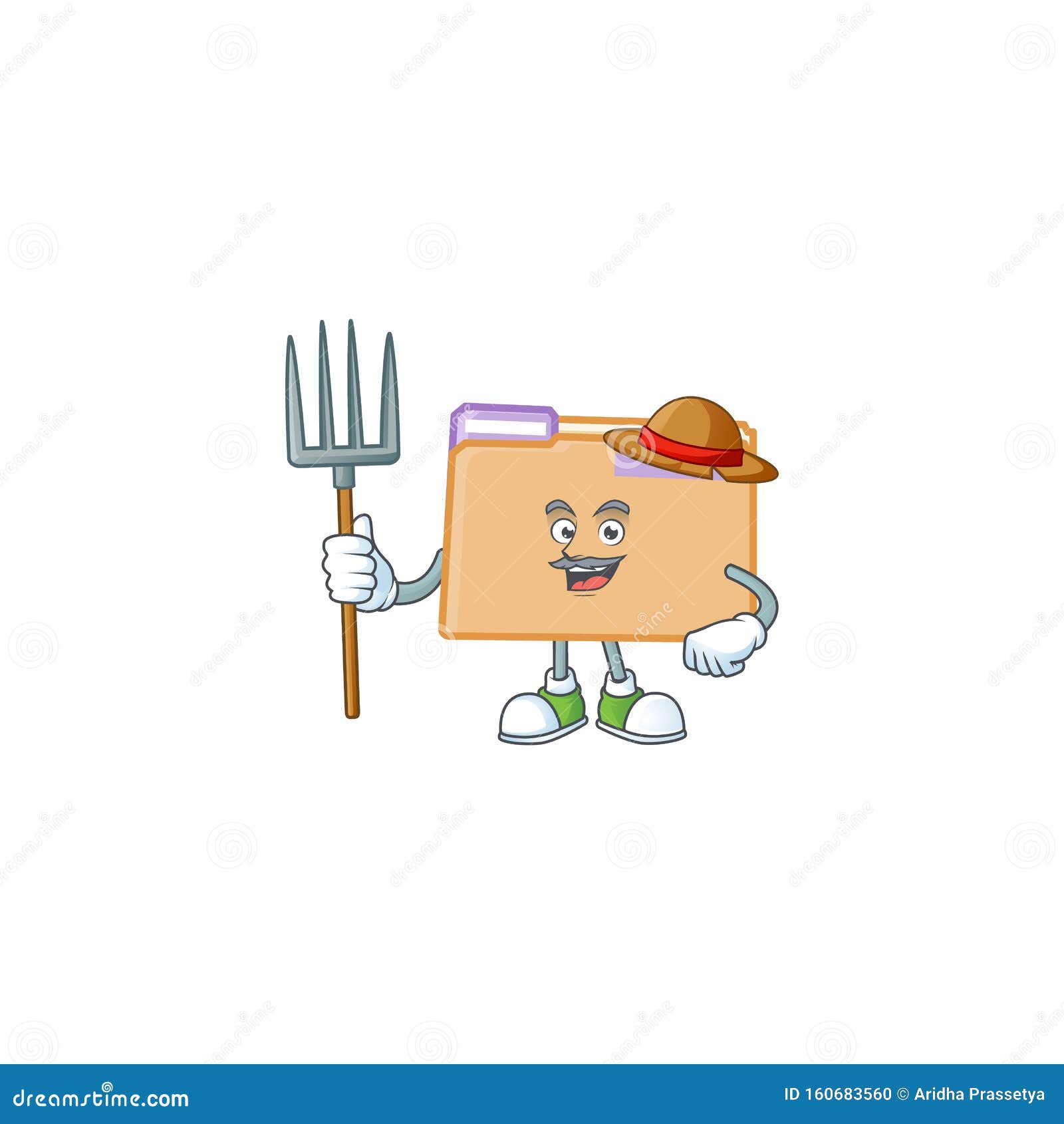 Farmer Folder for Saving a File Document Stock Vector - Illustration of ...