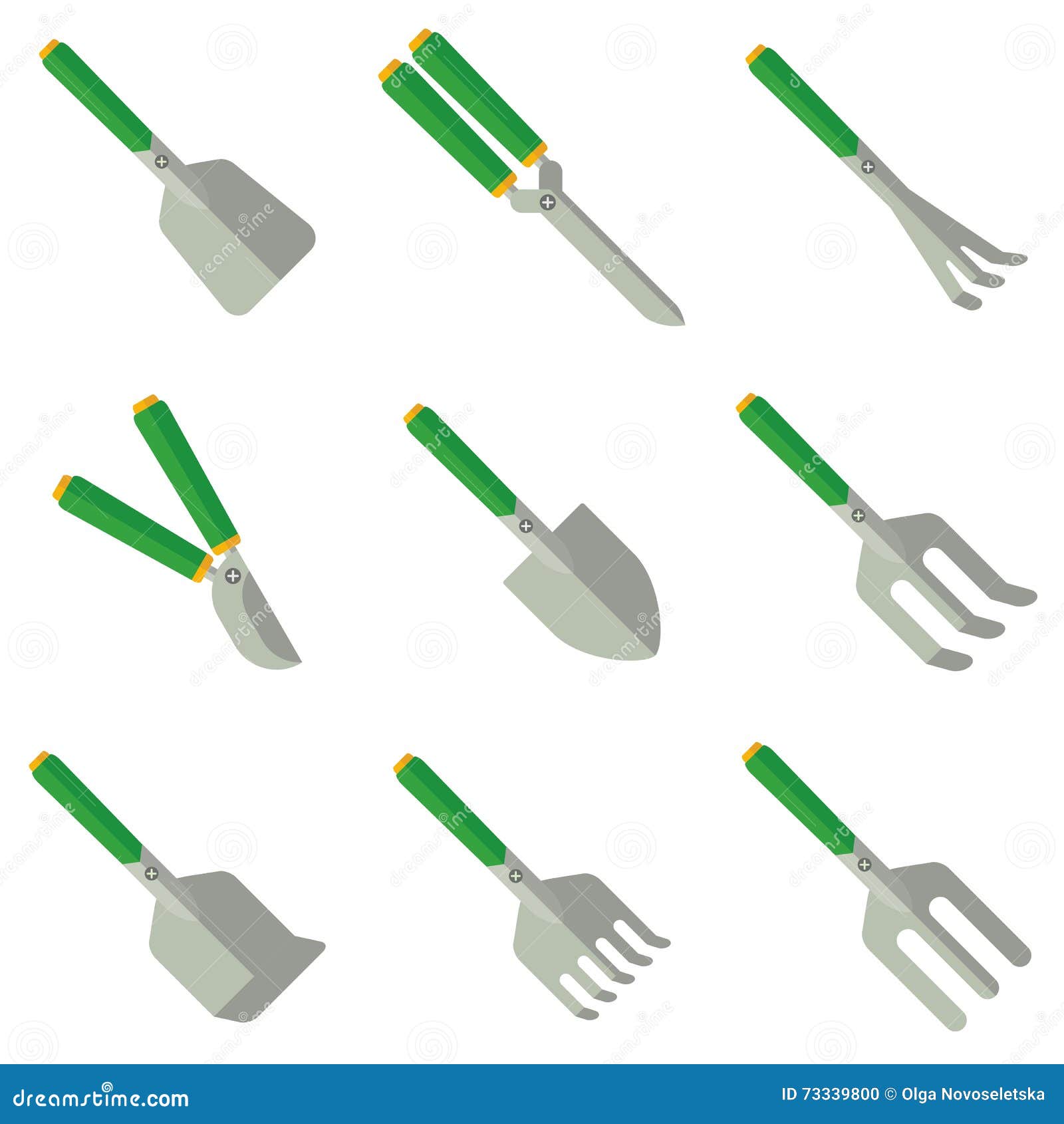 Farmer Grass Cutting Equipment Stock Vector - Illustration of circle ...