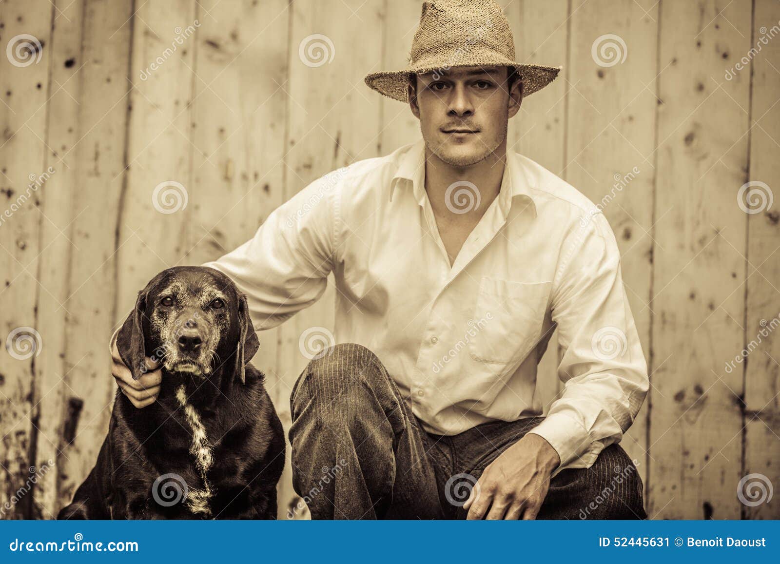 The Farmer and His Best Friend Stock Image - Image of mate, garner ...