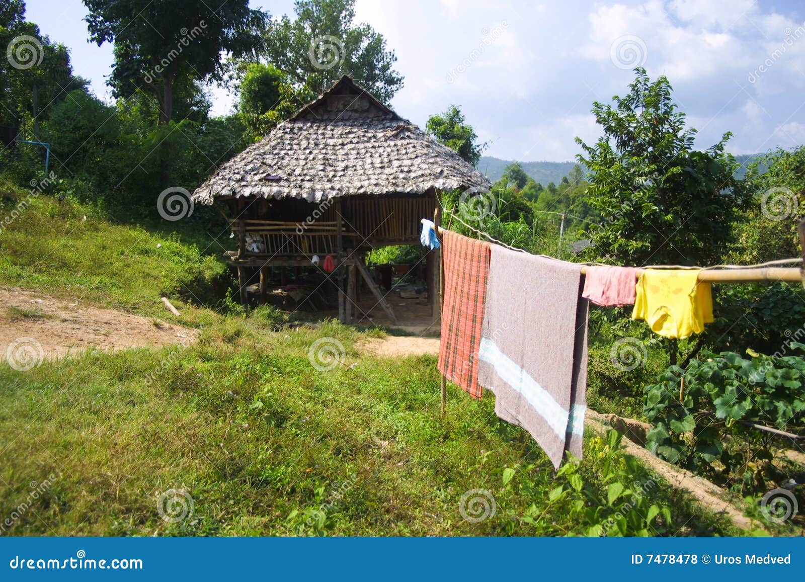 Farmer hut stock photo. Image of leaf, guesthouse, beautiful - 7478478