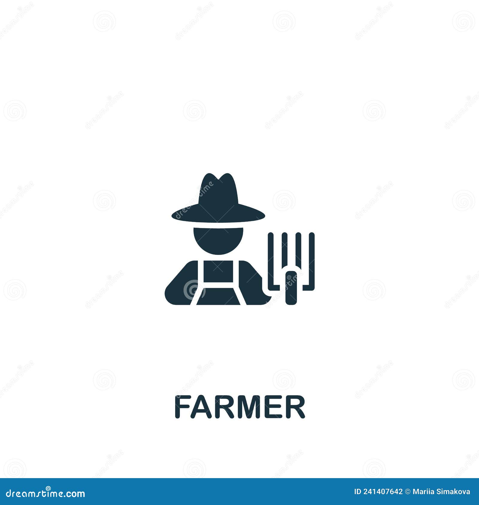 Farmer Icon. Monochrome Simple Farmer Icon for Templates, Web Design ...
