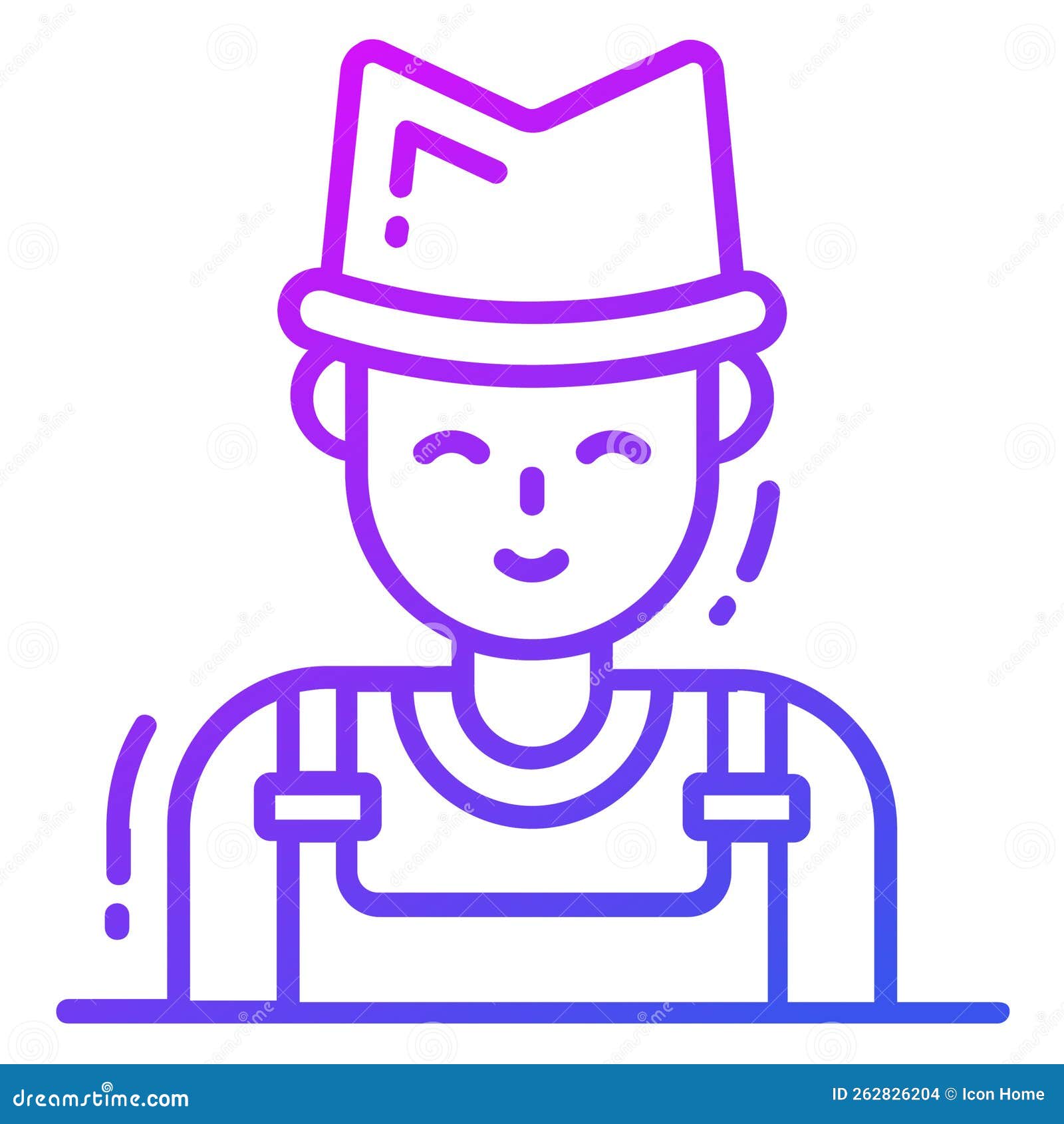 Farmer Icon, Single Avatar Vector Illustration Stock Vector ...
