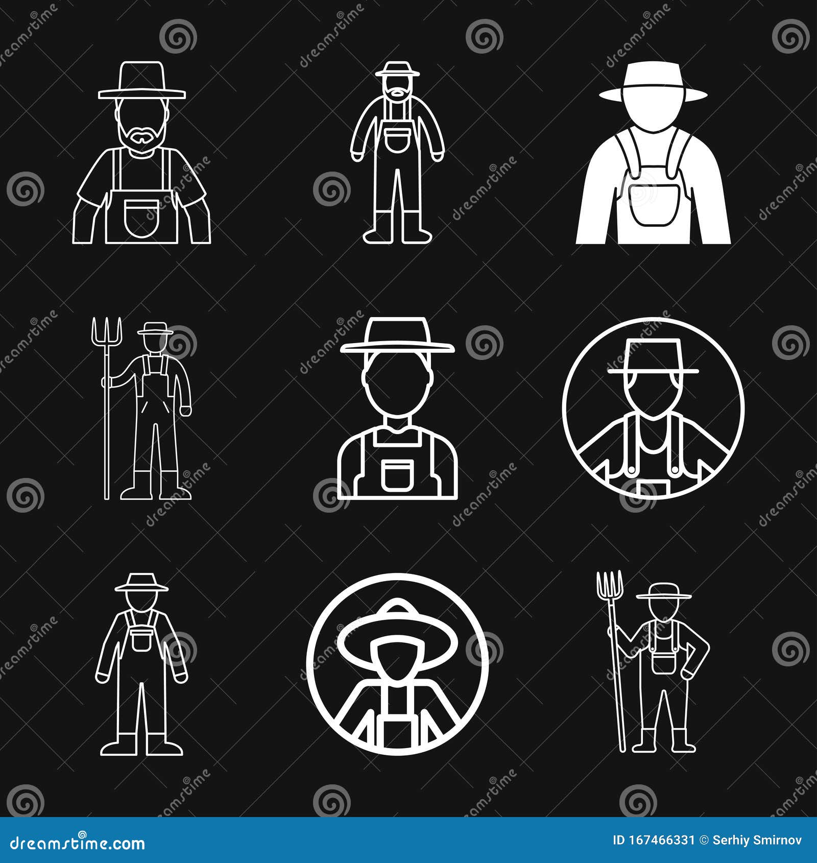 Farmer Icon - Vector Farmer Avatar or Symbol Stock Vector ...