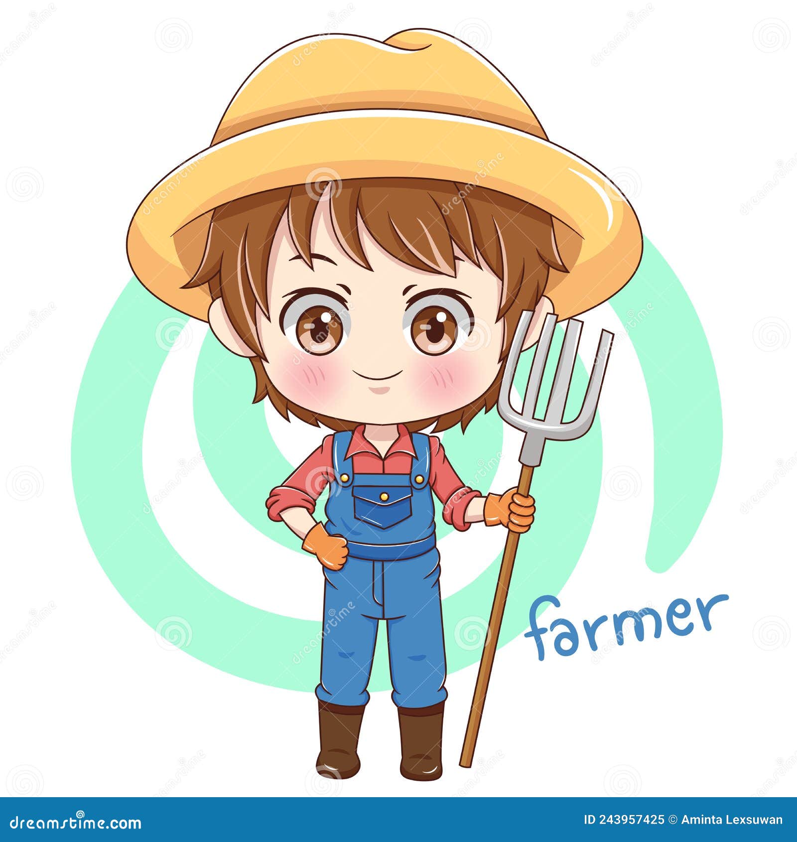 Farmer_1 stock illustration. Illustration of blue, nature - 243957425