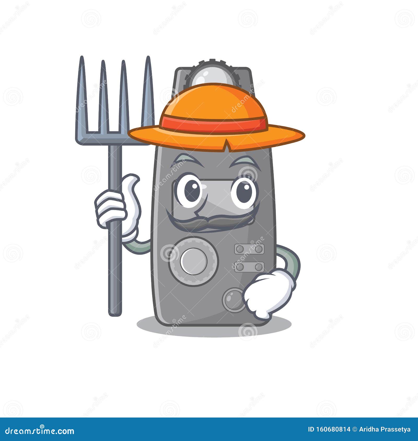 Farmer Light Meter Character the Shape Mascot Stock Vector ...