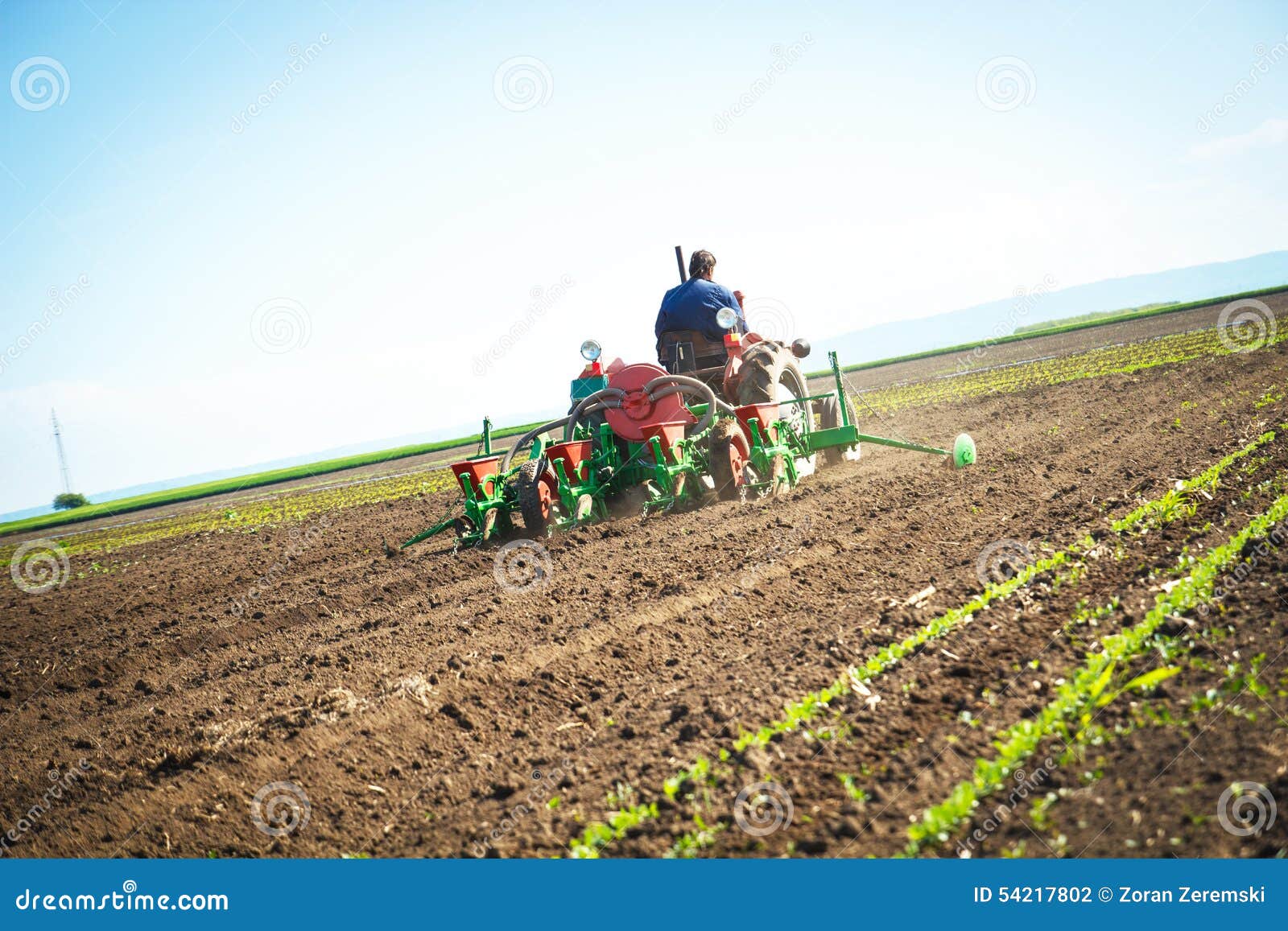 Farmer in Old-fashioned Tractor Stock Photo - Image of modification ...