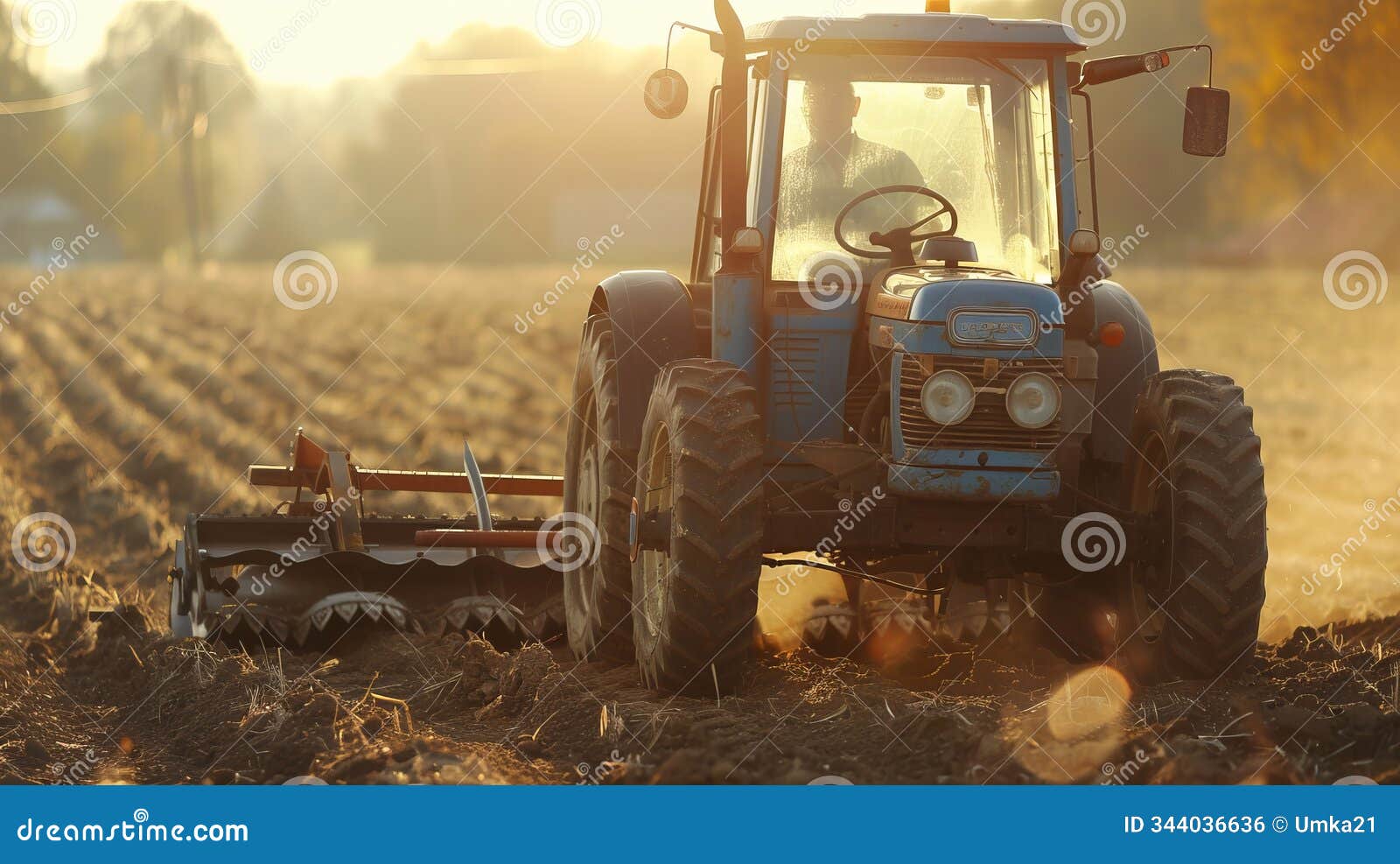 Tractor Plowed Empty Field Royalty-Free Cartoon | CartoonDealer.com ...