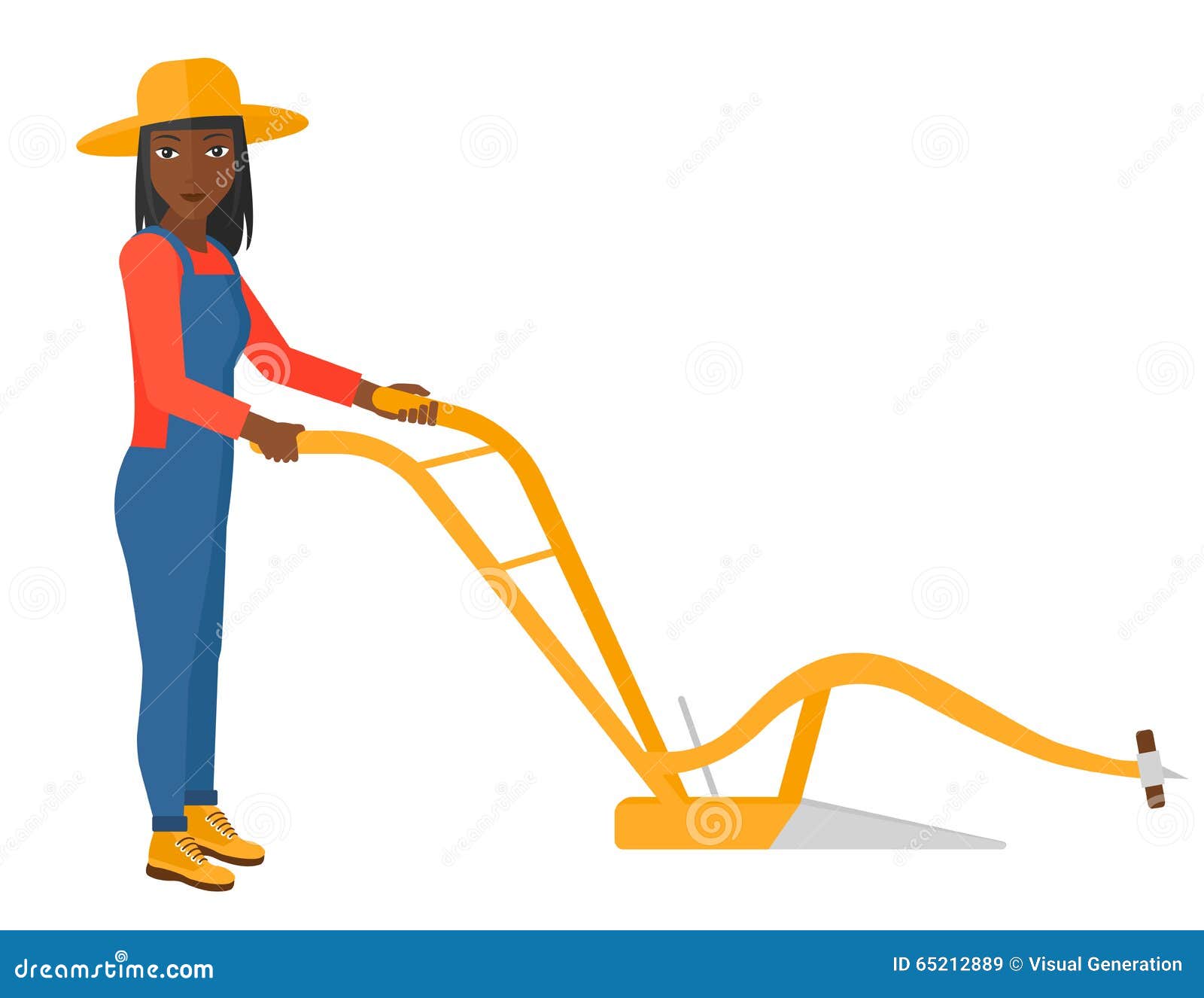 Man Ploughing With Plough And Cow Logo Sign On White Vector ...