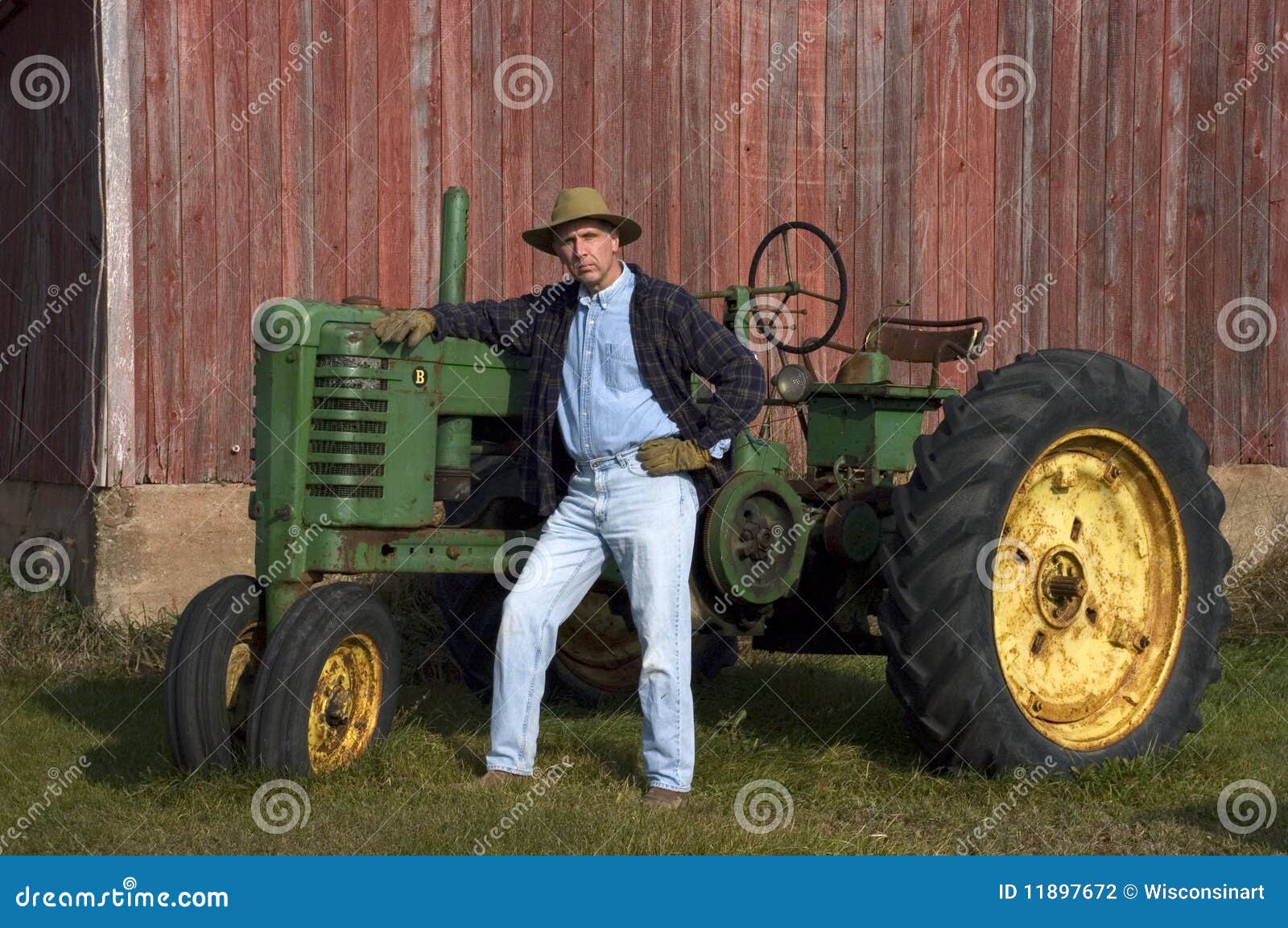 Farmer Poses with His Tractor Editorial Photography - Image of farm ...