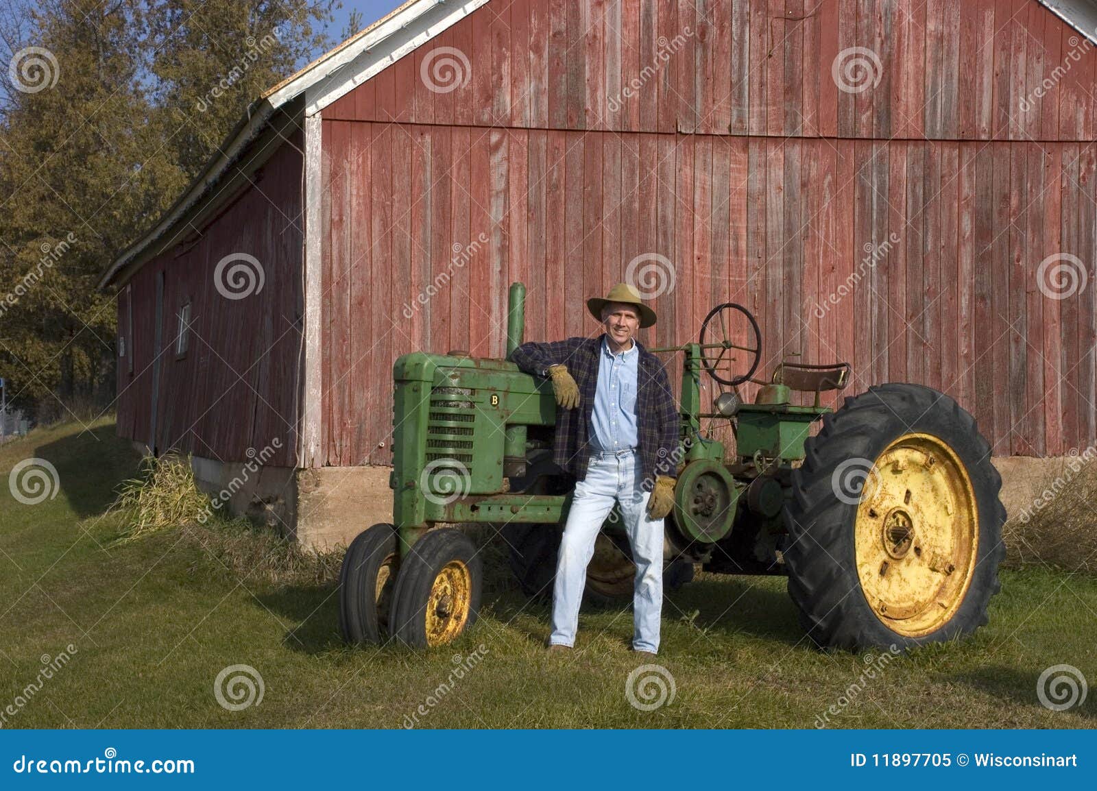 Farmer Poses with His Tractor Editorial Image - Image of outside ...