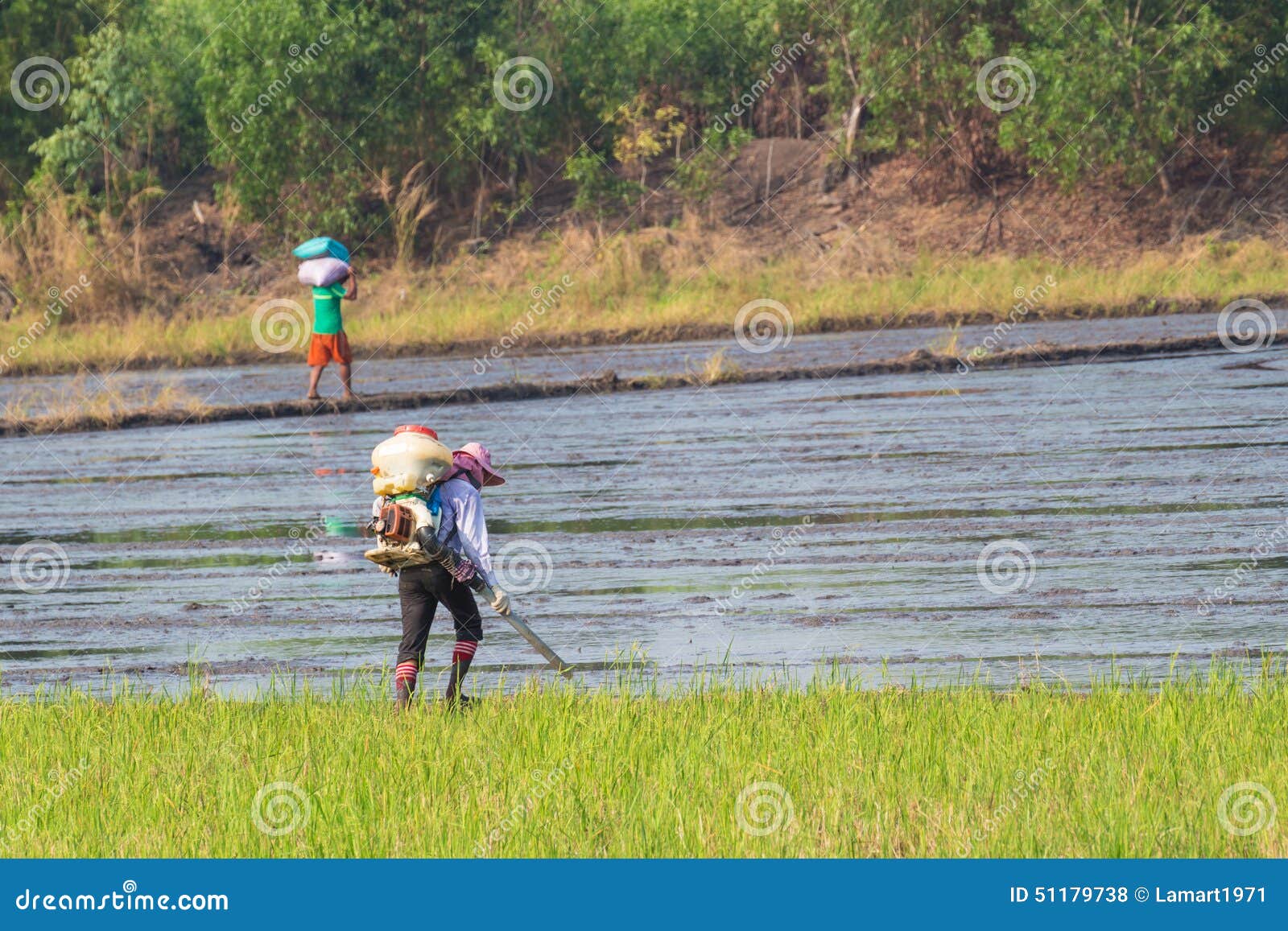 Farmer Prepare Sprayer Machine for Spray Insecticide Stock Photo ...