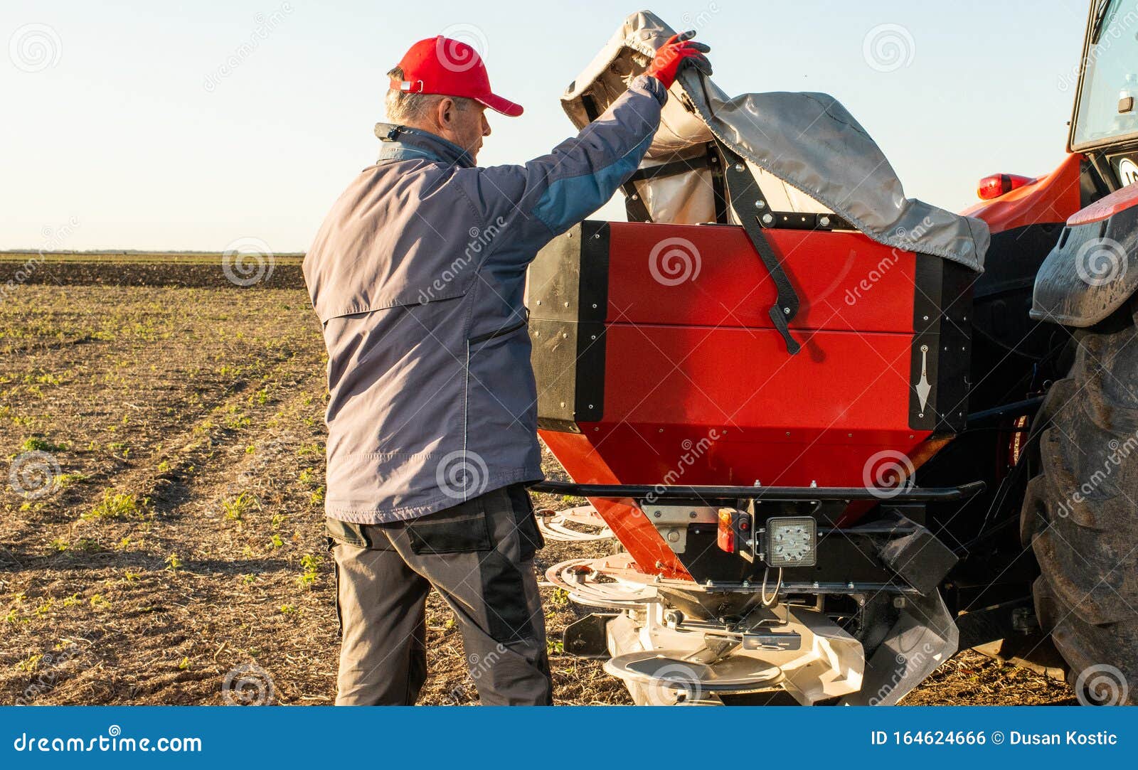Farmer Preparing Artificial Fertilizers for Work Stock Photo - Image of ...