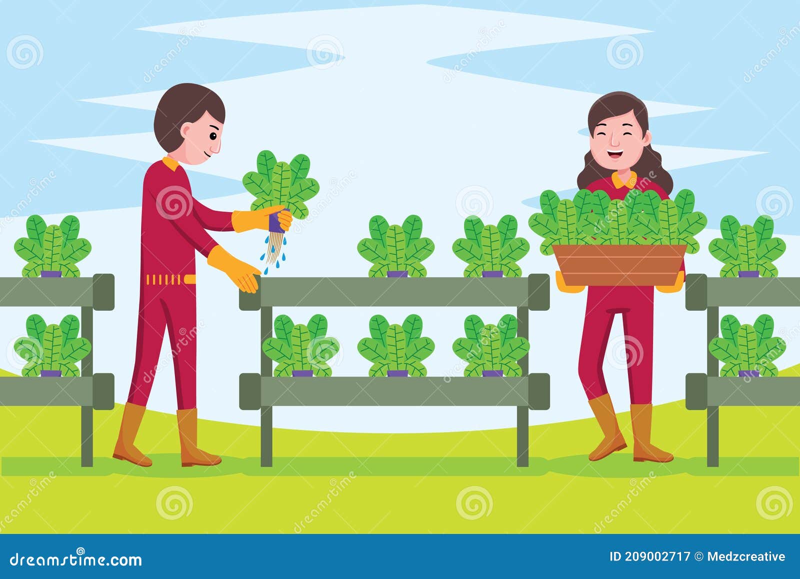 Farmer Profession stock vector. Illustration of male - 209002717