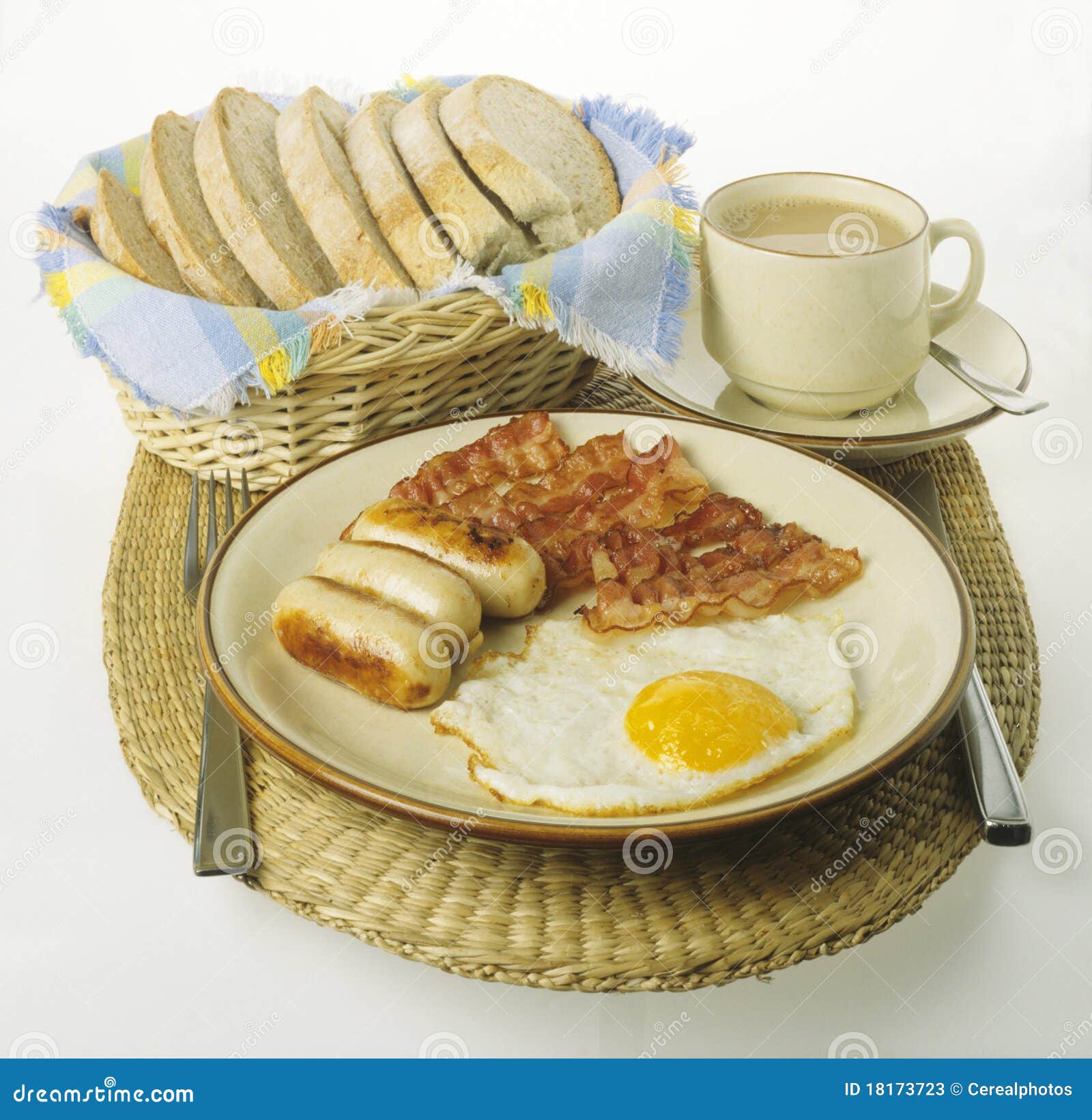 Farmer s breakfast stock image. Image of coffee, plate - 18173723
