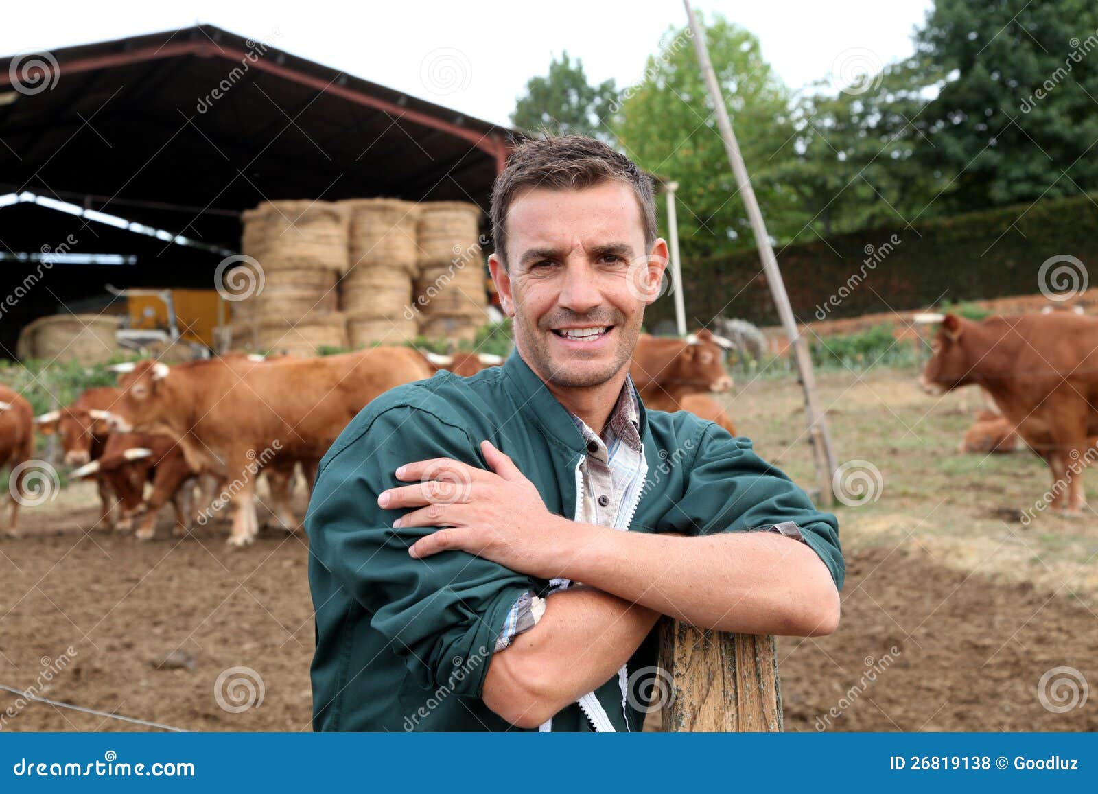 Farmer s portrait stock photo. Image of field, standing - 26819138