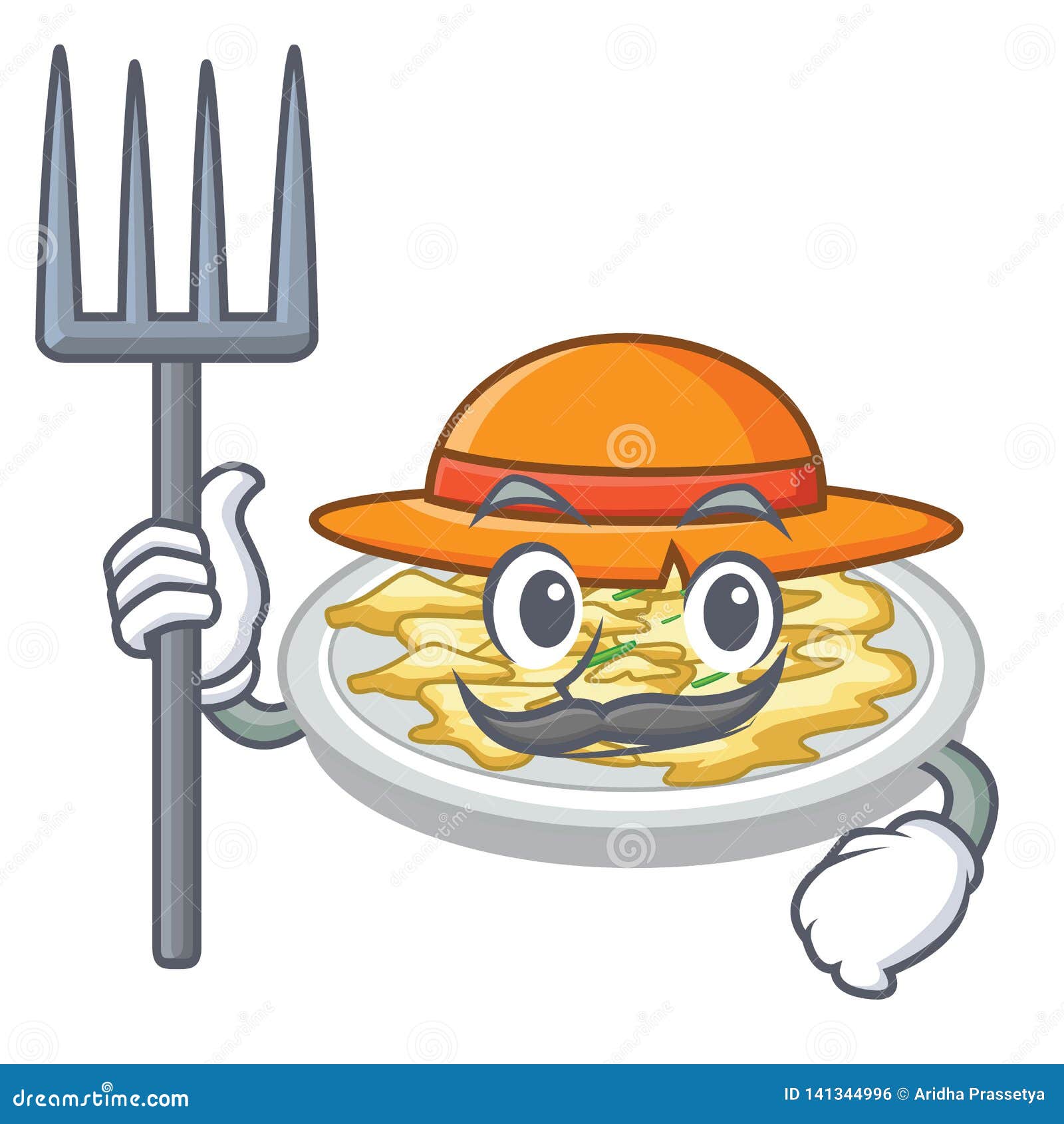 Cartoon Huevos Rancheros Mexican Food Vector Illustration. Traditional ...