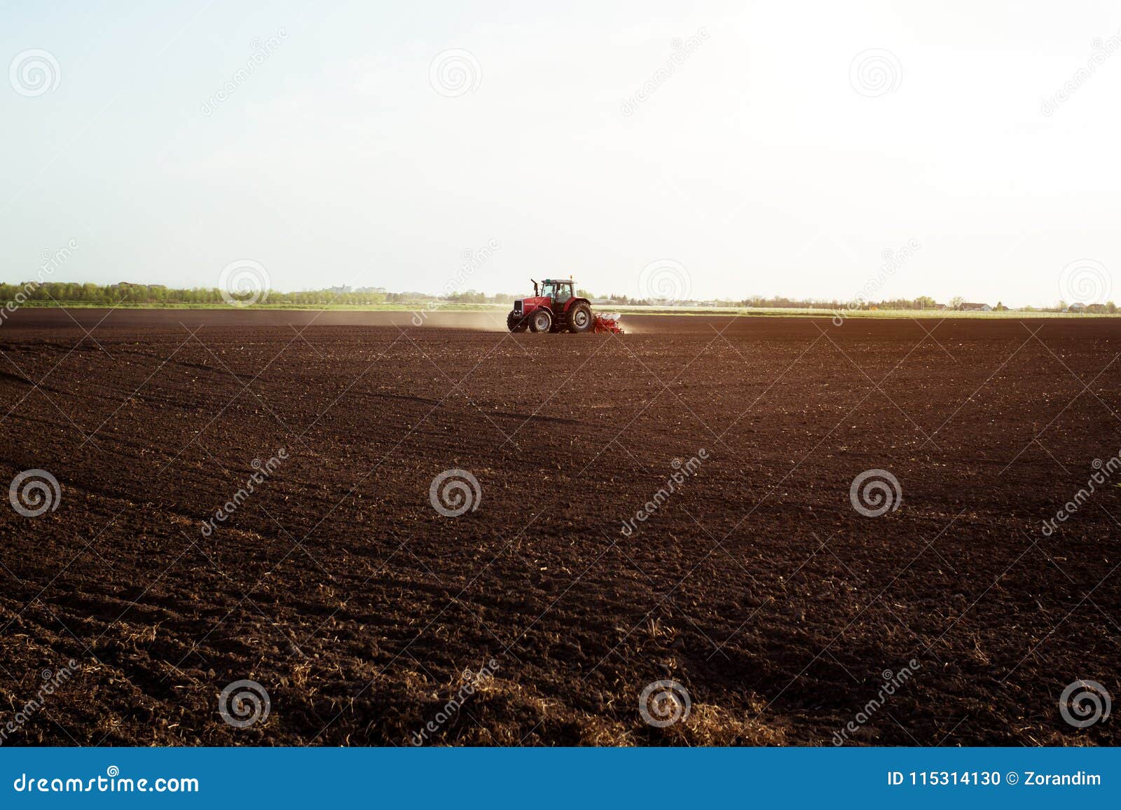 Farmer Seeding Crops at Field Stock Photo - Image of agriculture ...