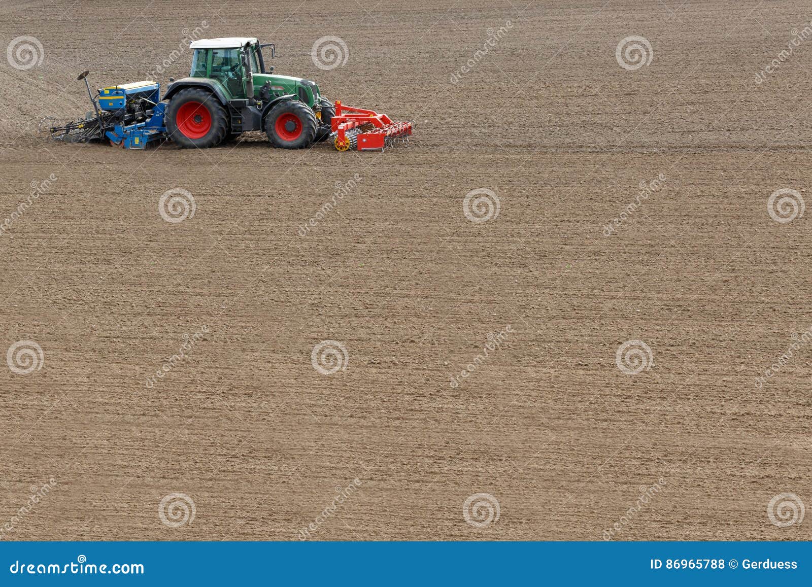 Farmer Seeding Crops at Field Stock Photo - Image of crop, husbandry ...