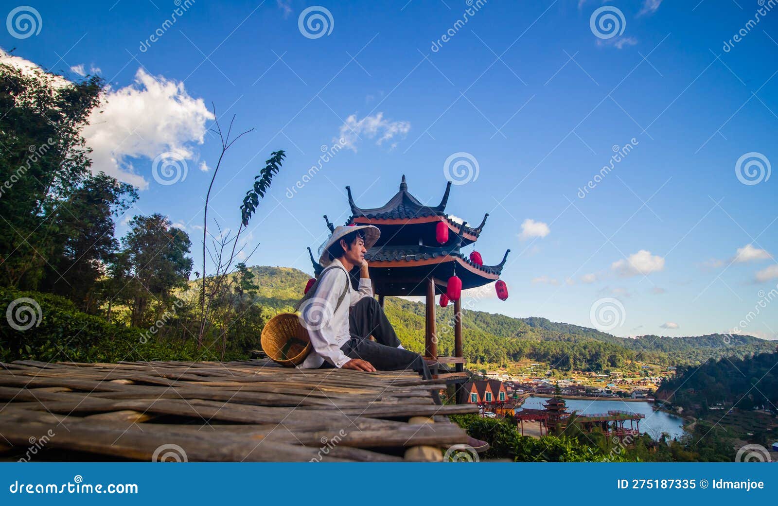 Farmer take a rest stock image. Image of earthern, landscape - 275187335