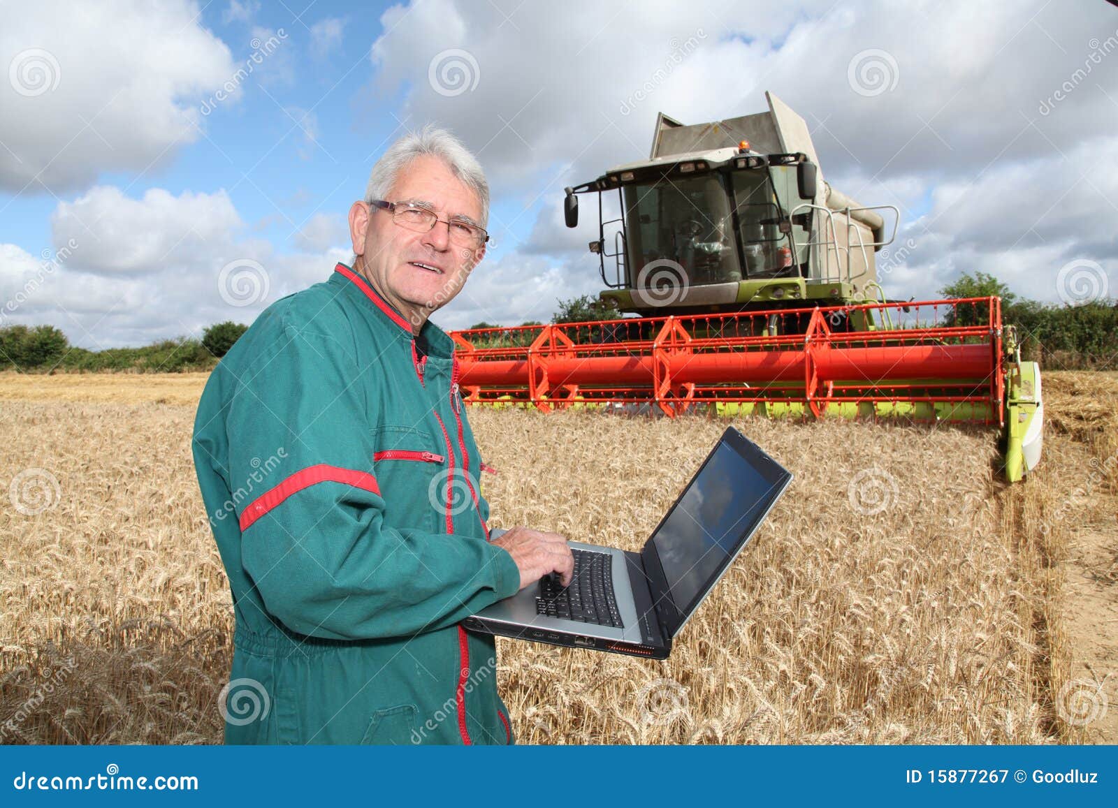Farmer and technology stock image. Image of cereals, harvest - 15877267
