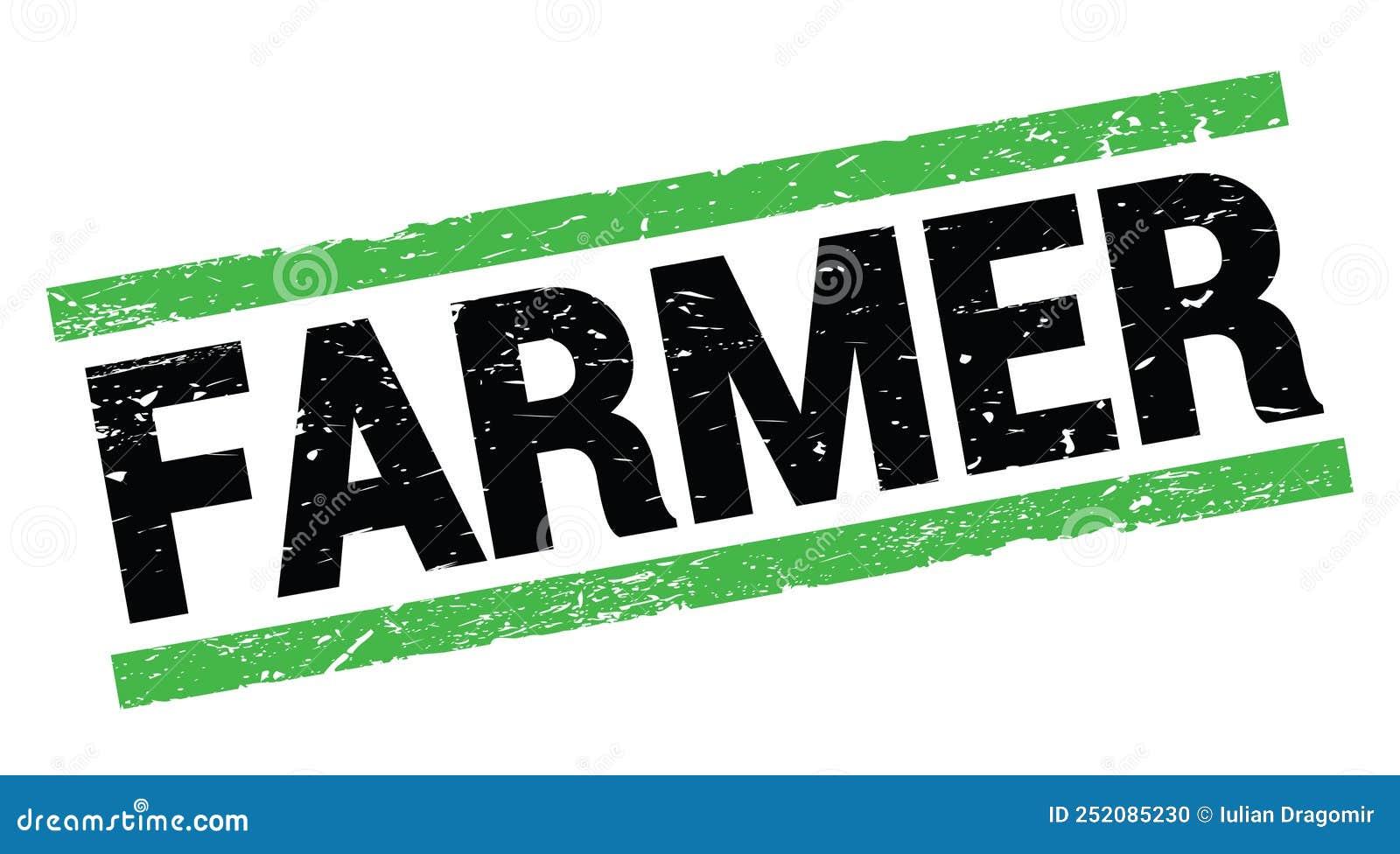 FARMER Text on Green Rectangle Stamp Sign Stock Illustration ...