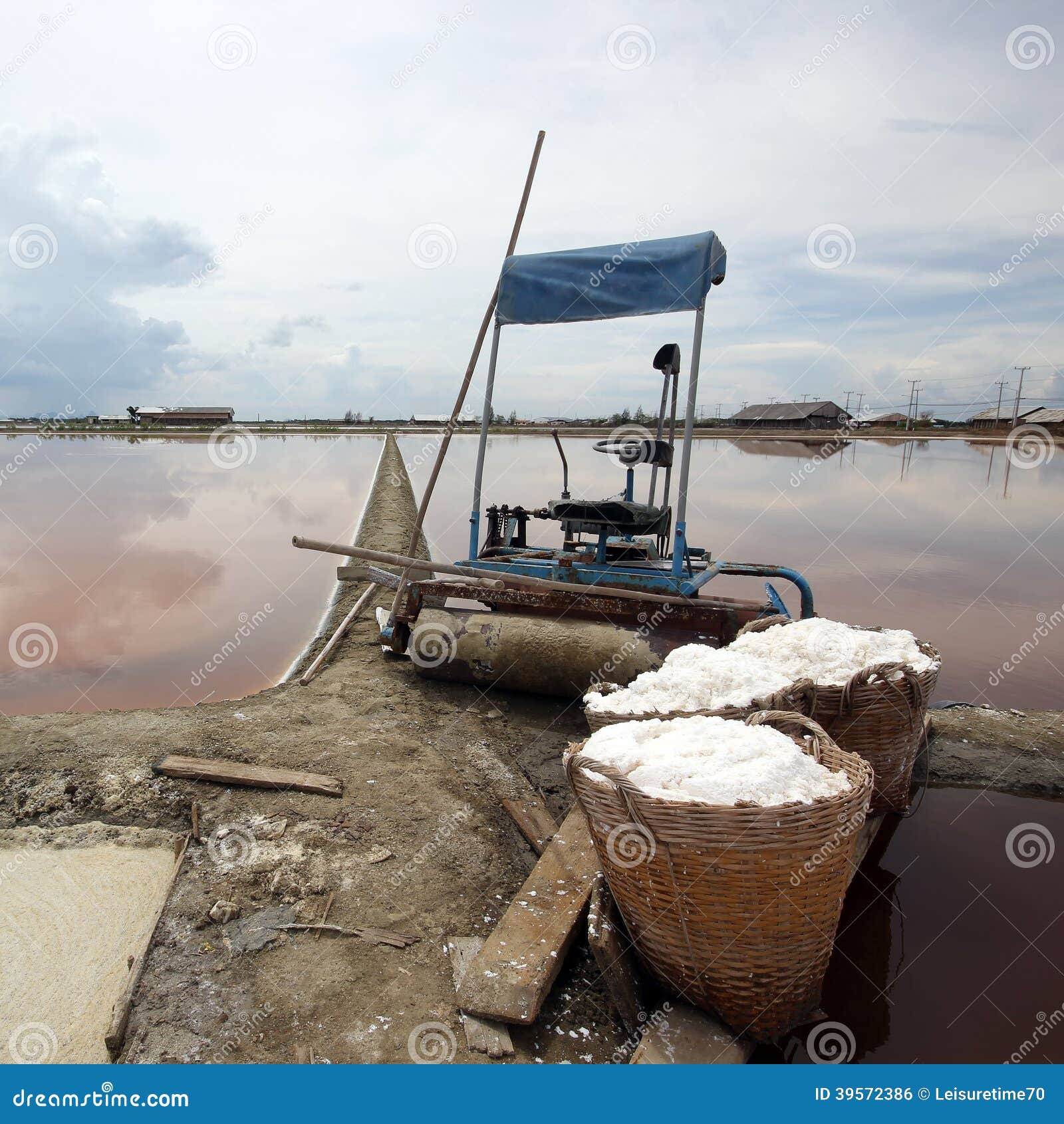 Farmer Tools and Salt in Basket Stock Photo - Image of view, tropical ...