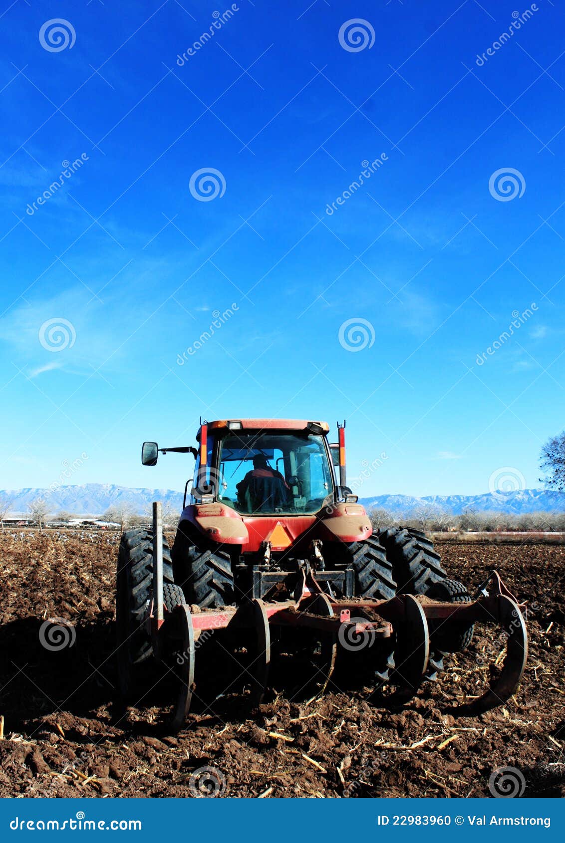 Farmer in Tractor Plowing Field Stock Photo - Image of agriculture ...