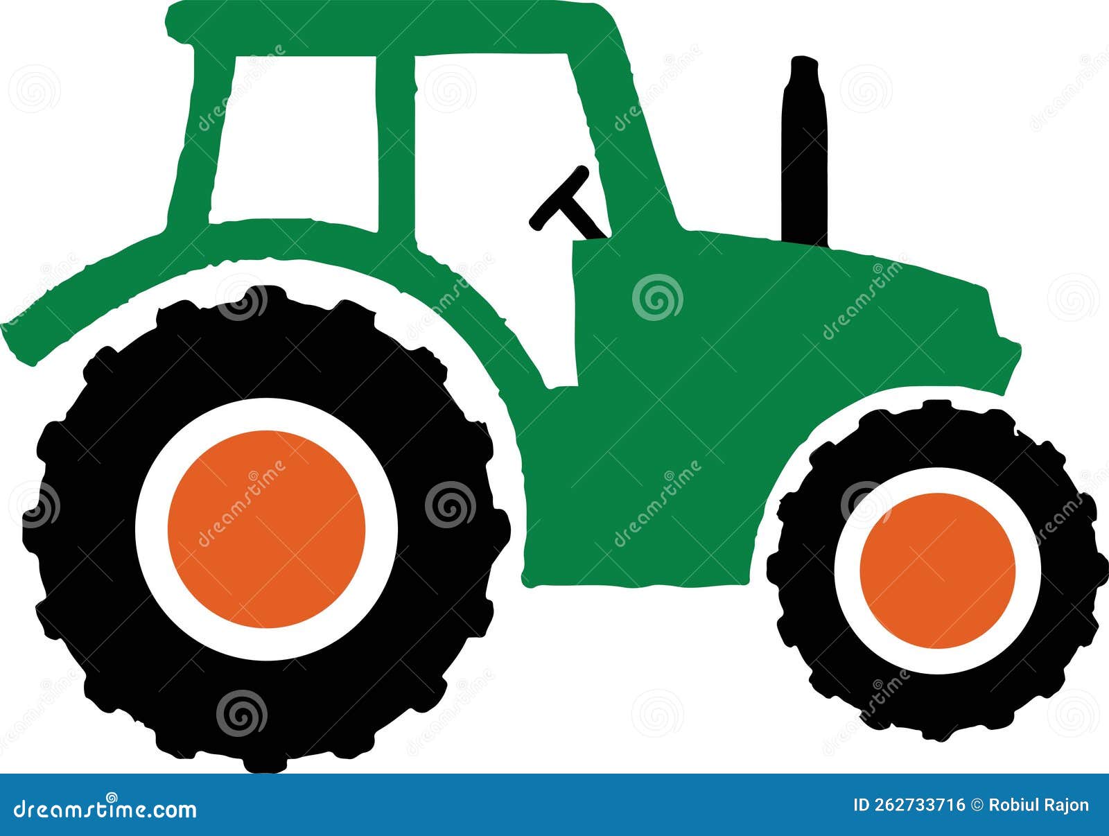 Farmer Tractor VECTOR stock vector. Illustration of vector - 262733716