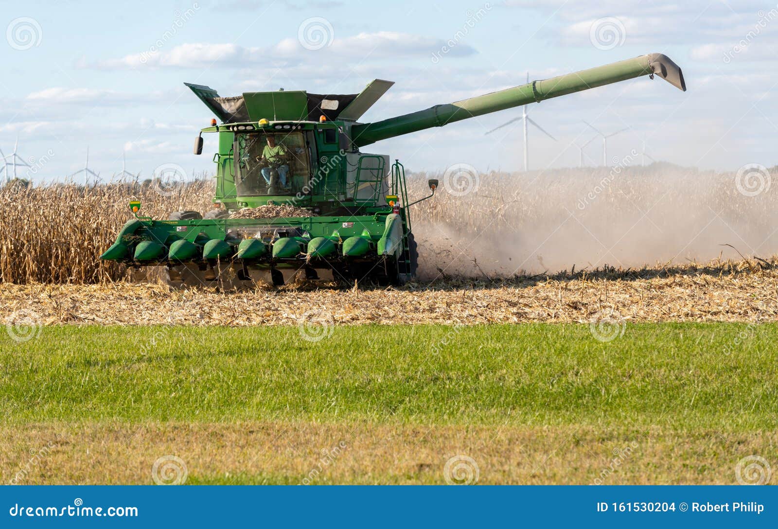 A Farmer Turning His John Deere Combine Harvester Editorial Stock Image ...