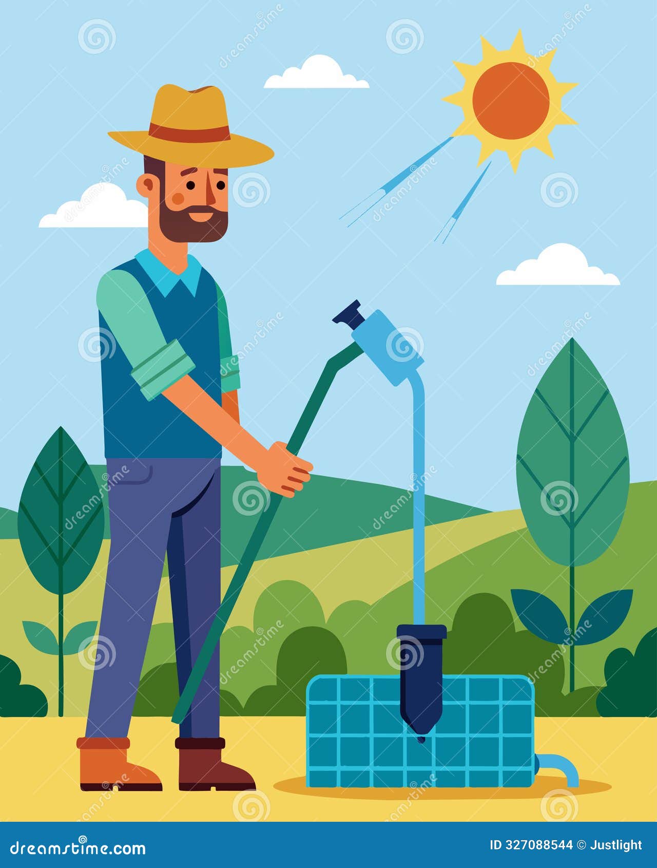 Farmer Using Precision Farming Technology And Drones To Optimize Crop ...