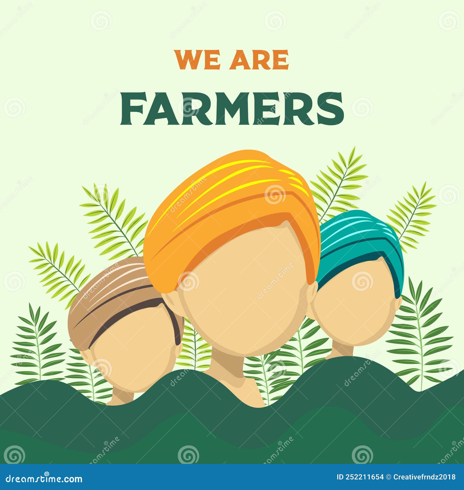 Farmer Vector Art with Background Stock Vector - Illustration of ball ...