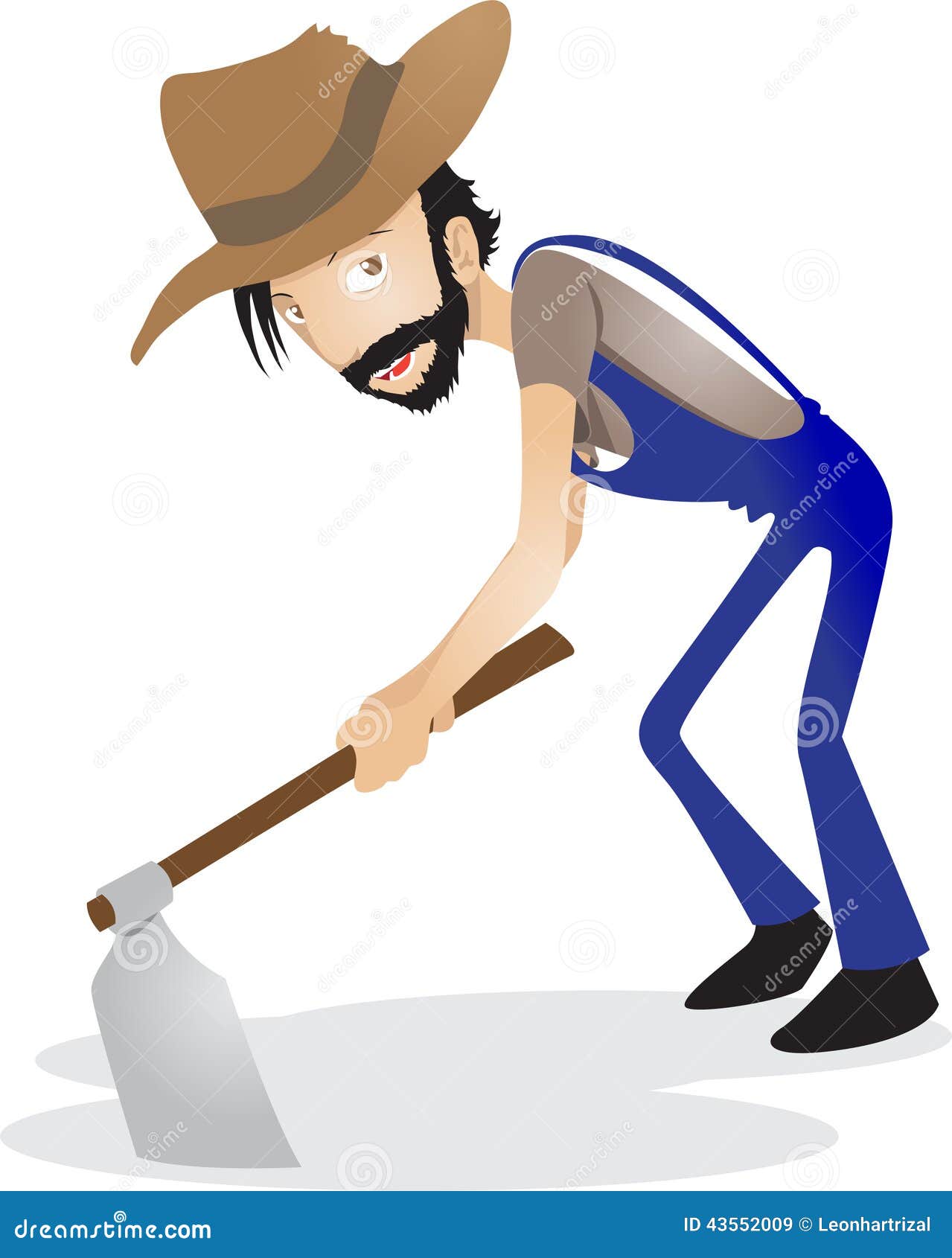 Farmer stock vector. Illustration of planting, occupation - 43552009