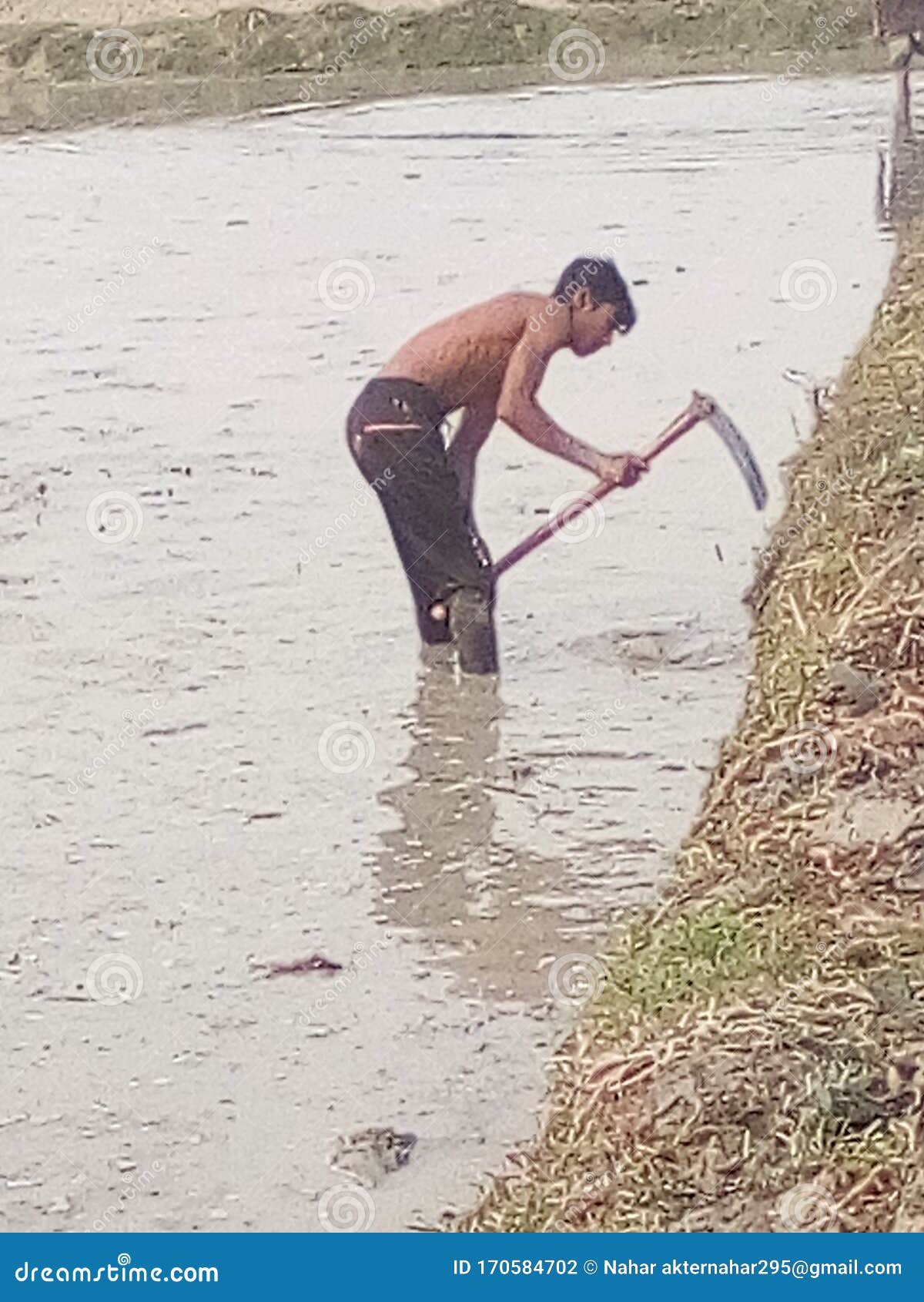 A Farmer Work His Field in Afternoon Editorial Photography - Image of ...