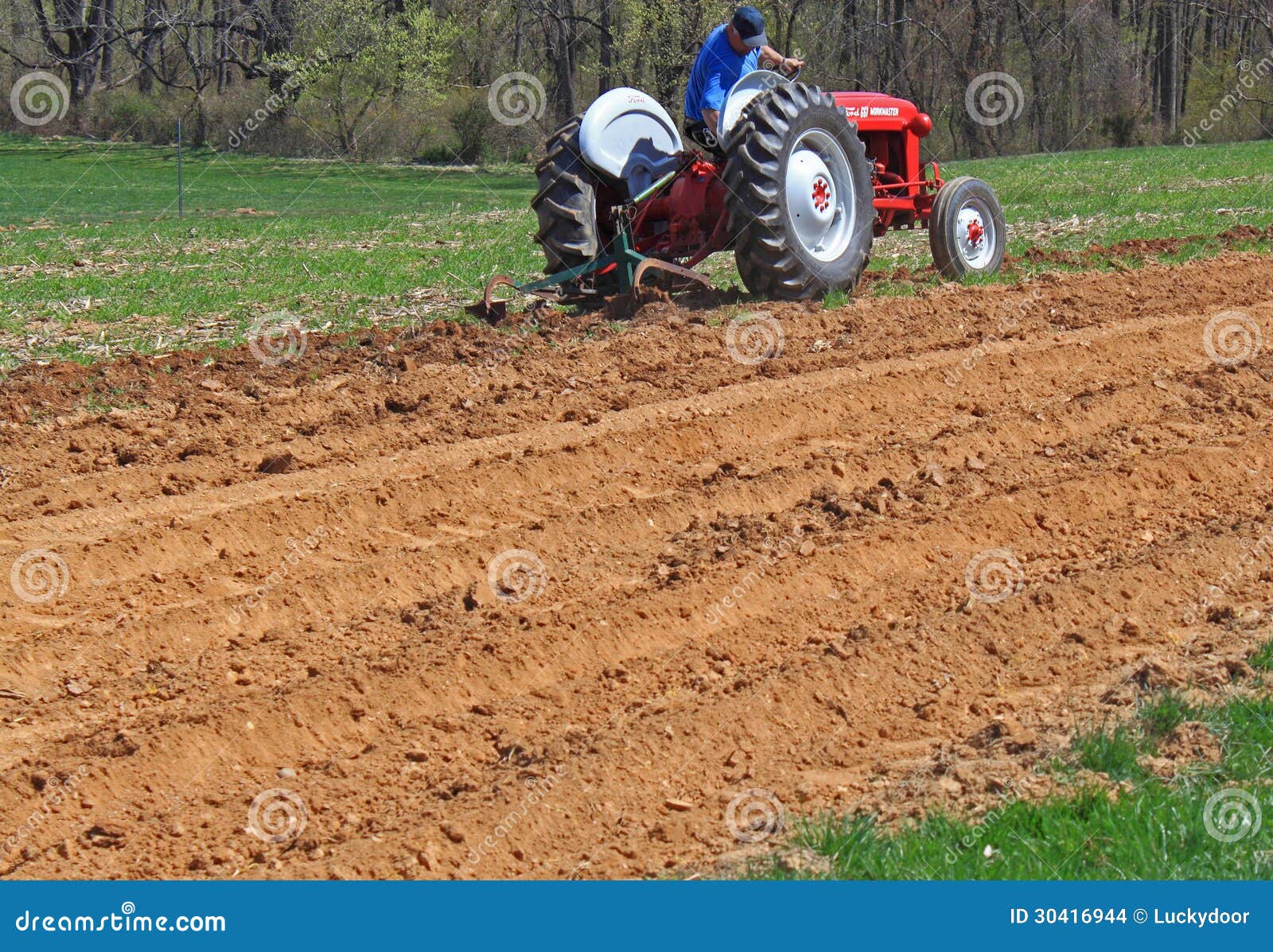 Farmer Plowing Field editorial stock image. Image of natural - 30416944