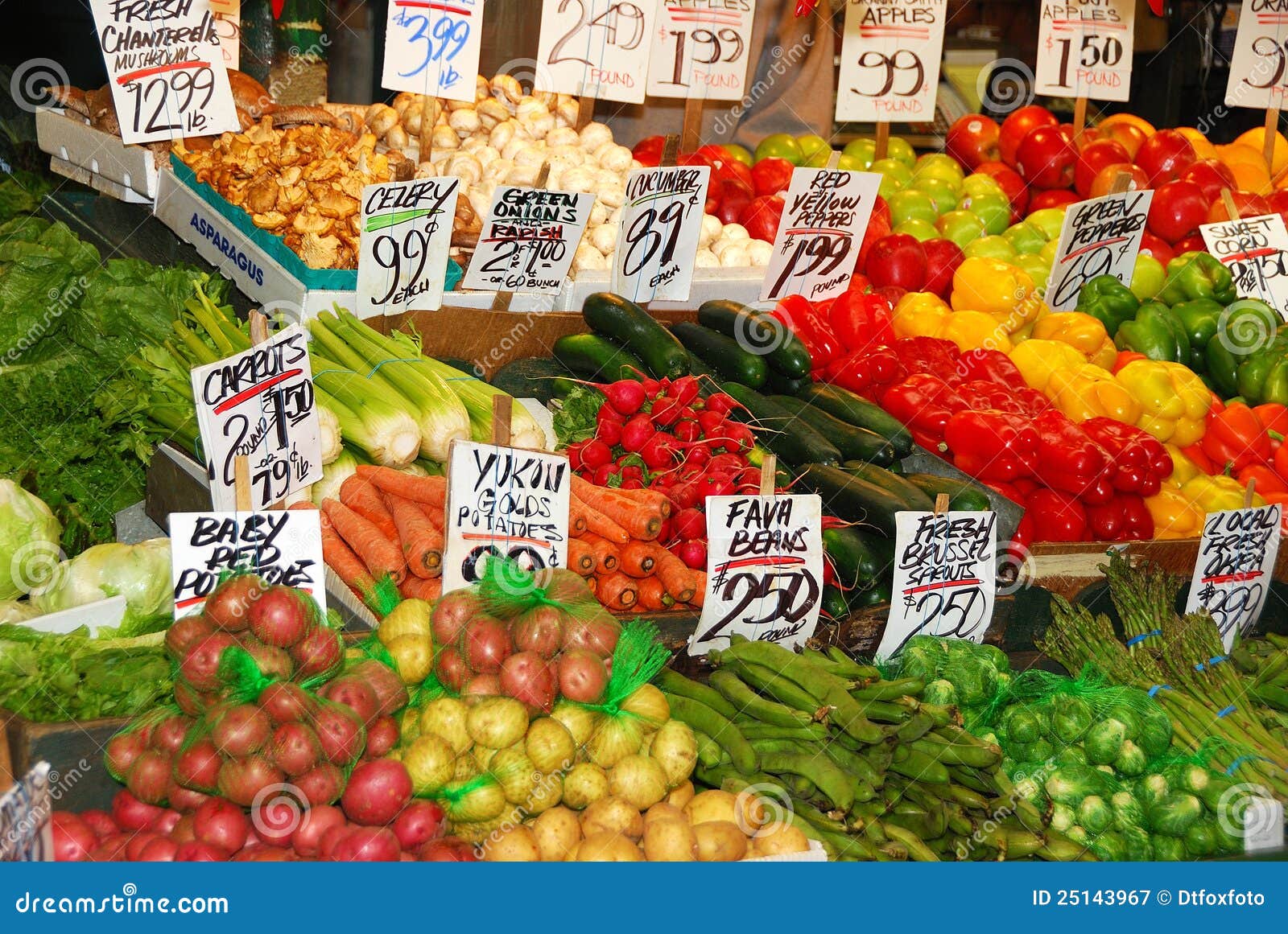 Farmers Market stock image. Image of grocery, seasonal - 25143967