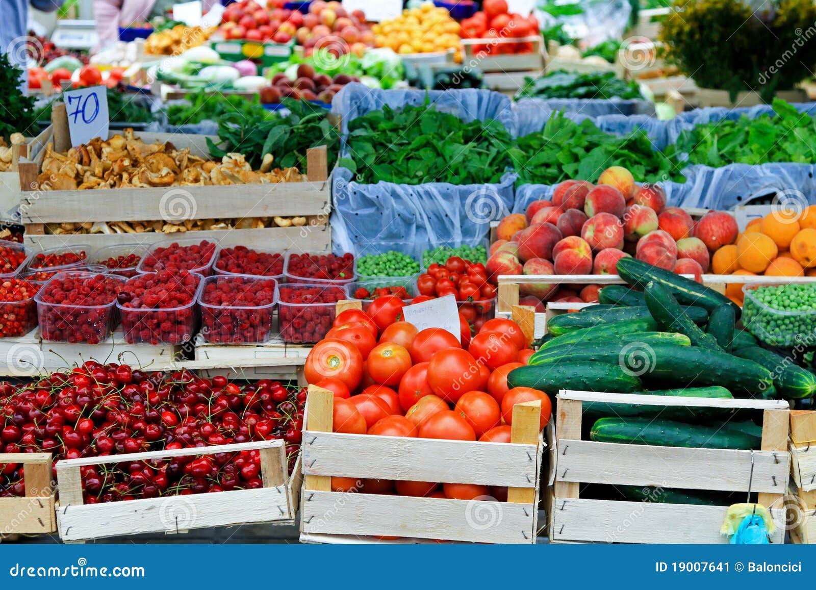 Farmers market place stock image. Image of raspberry - 19007641