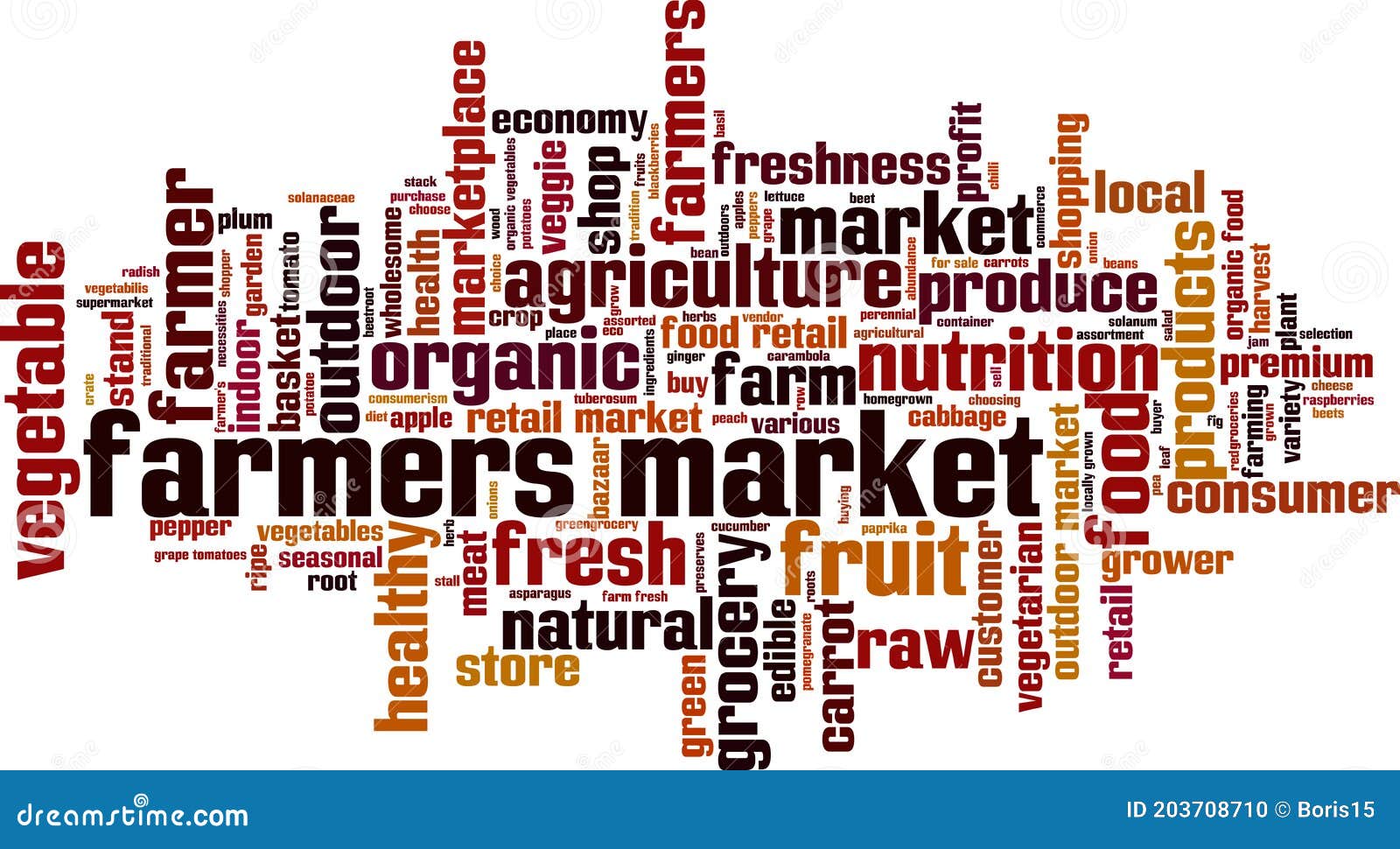 Farmers market word cloud stock vector. Illustration of outdoor - 203708710